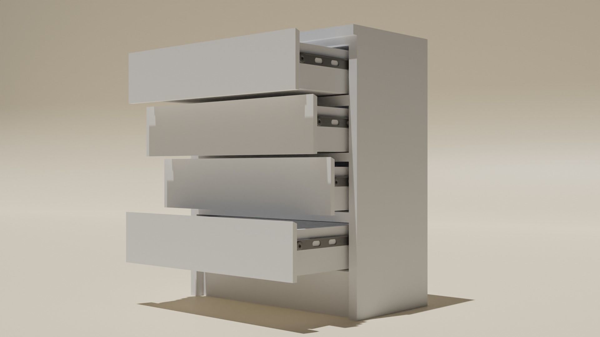 Modern chest of drawers 3d model low poly free VR / AR / low-poly 3D ...