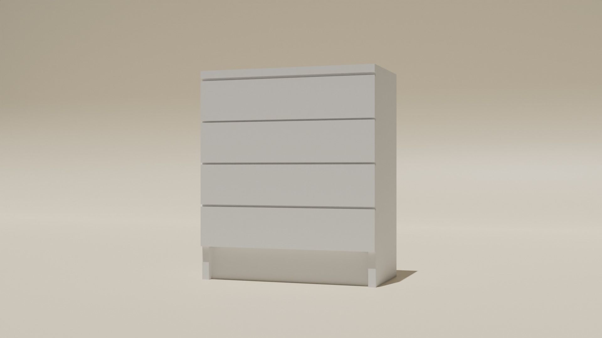Modern chest of drawers 3d model low poly free VR / AR / low-poly 3D ...
