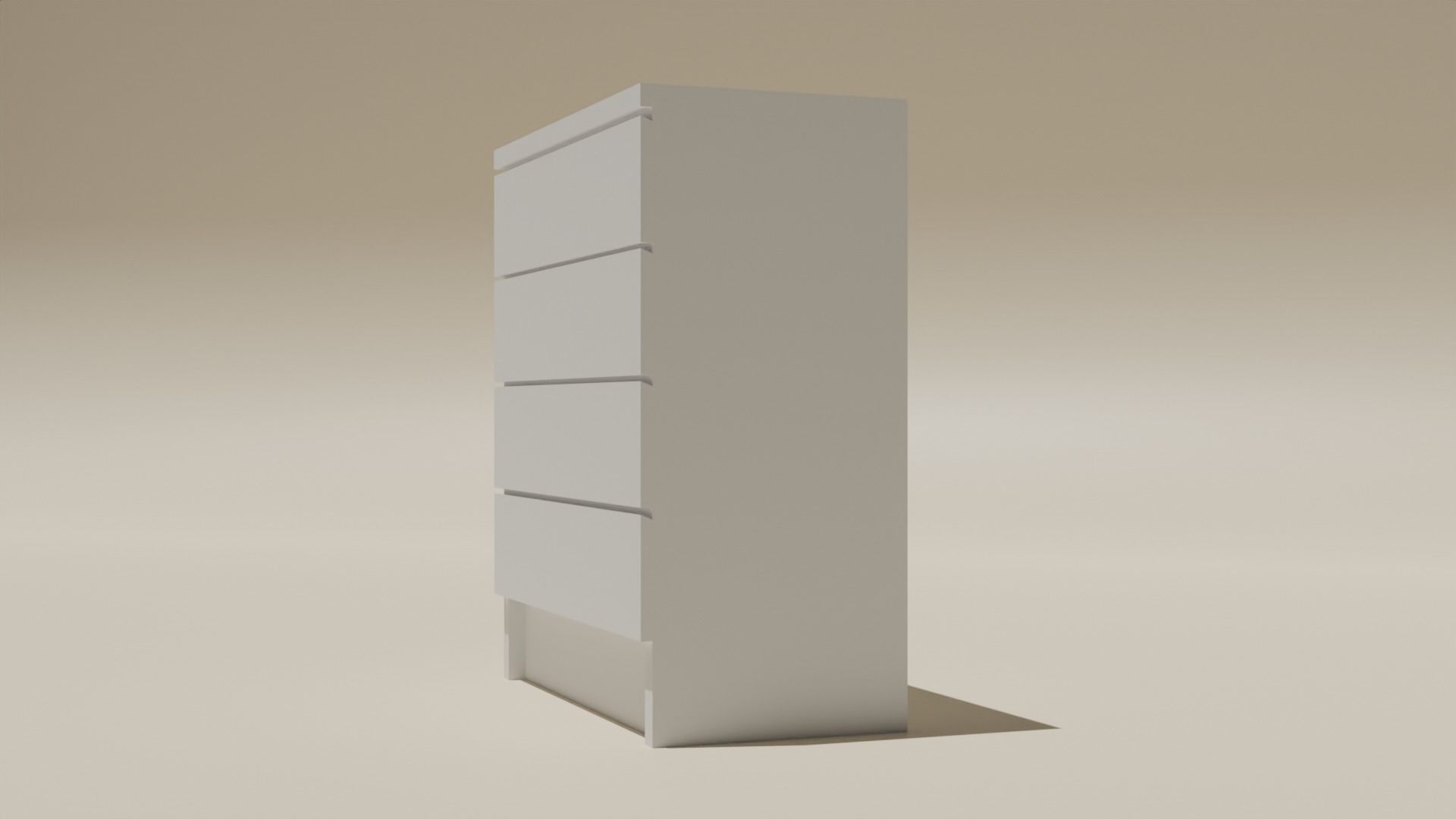 Modern chest of drawers 3d model low poly free VR / AR / low-poly 3D ...