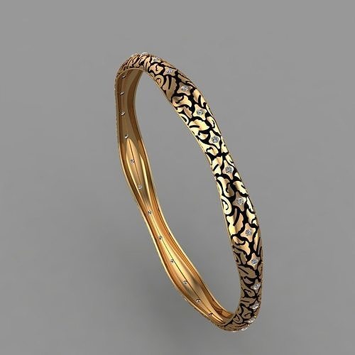 Stylish TURKISH bangle Jewellery For Women 3D model 3D printable | CGTrader