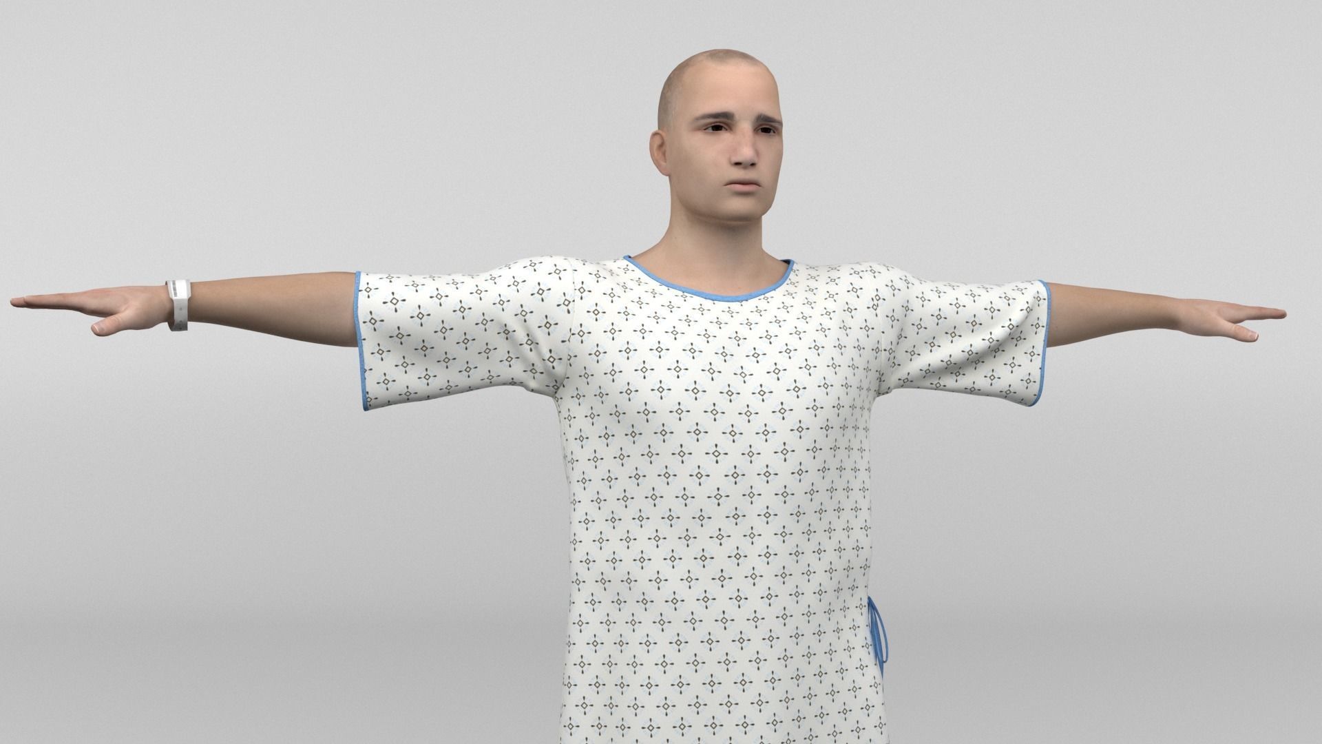 Patient with White Gown 3D model | CGTrader