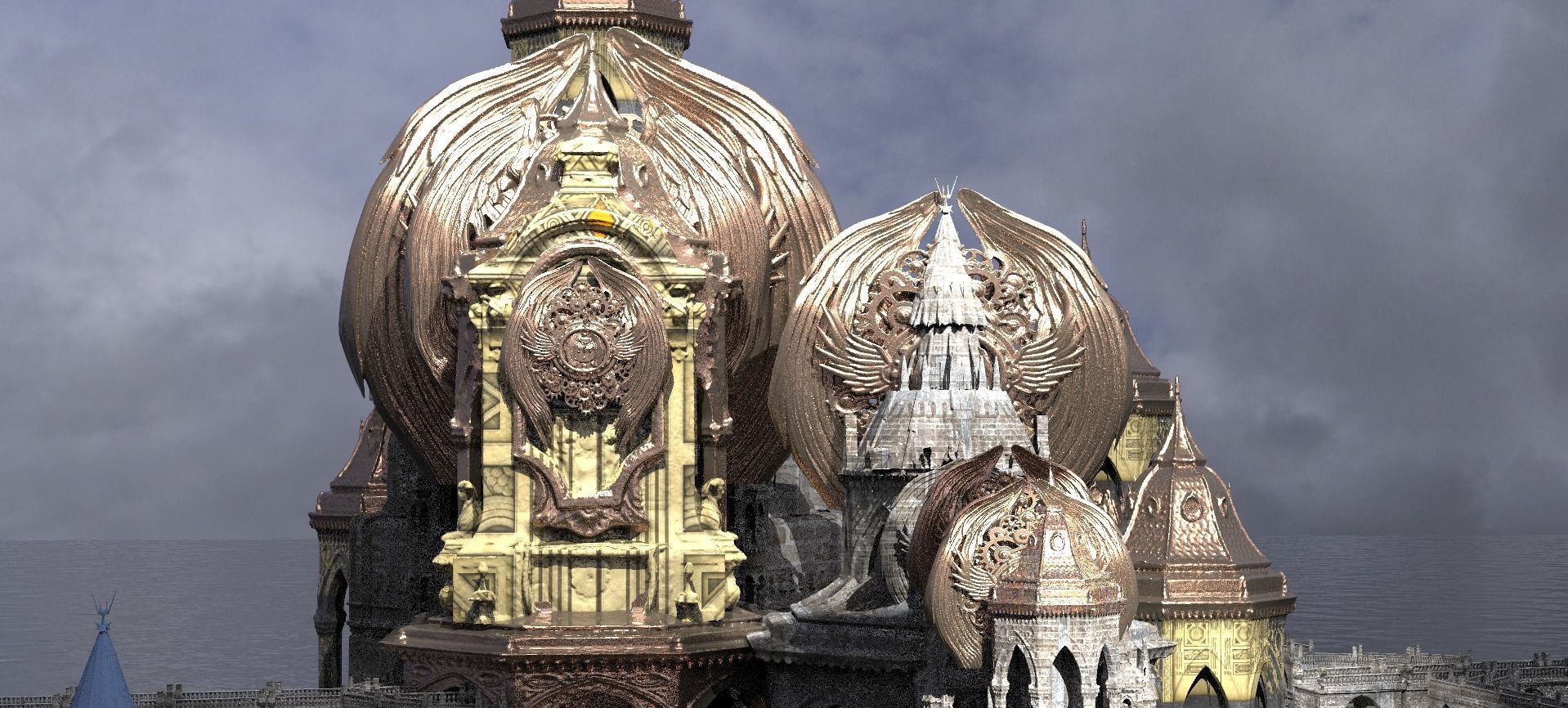 Steampunk Angel Tower Tall Kit bash 3D model | CGTrader