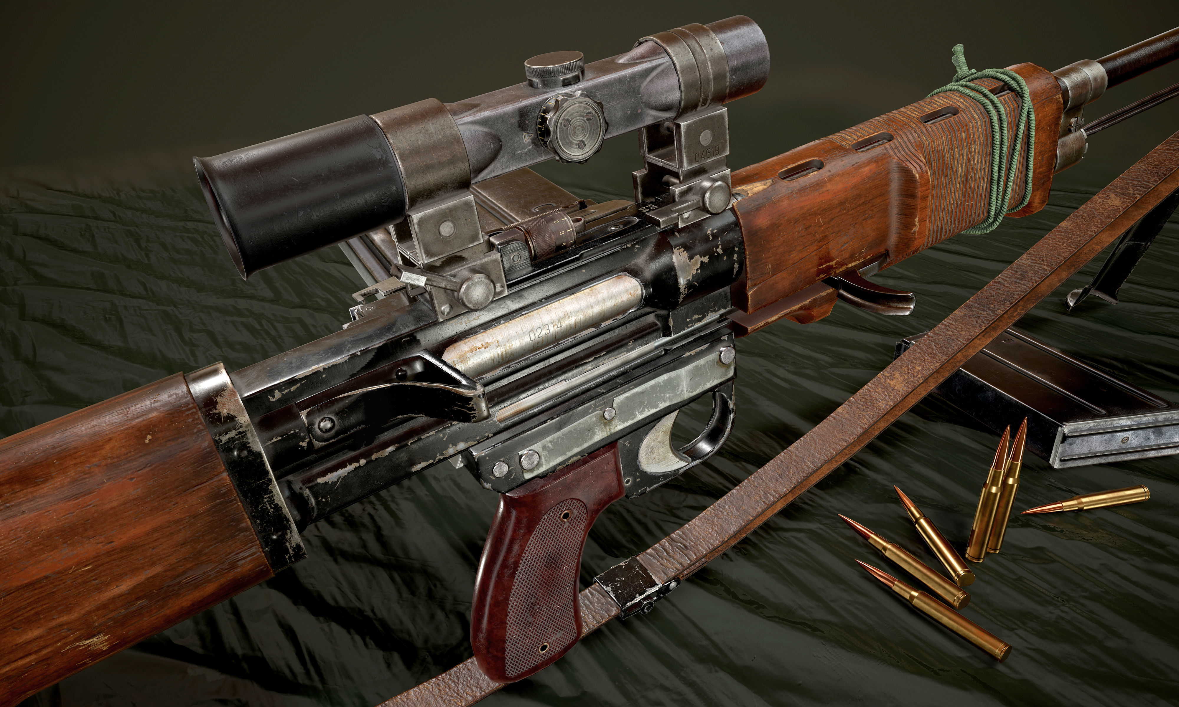 3D model FG 42 German Rifle PBR VR / AR / low-poly | CGTrader