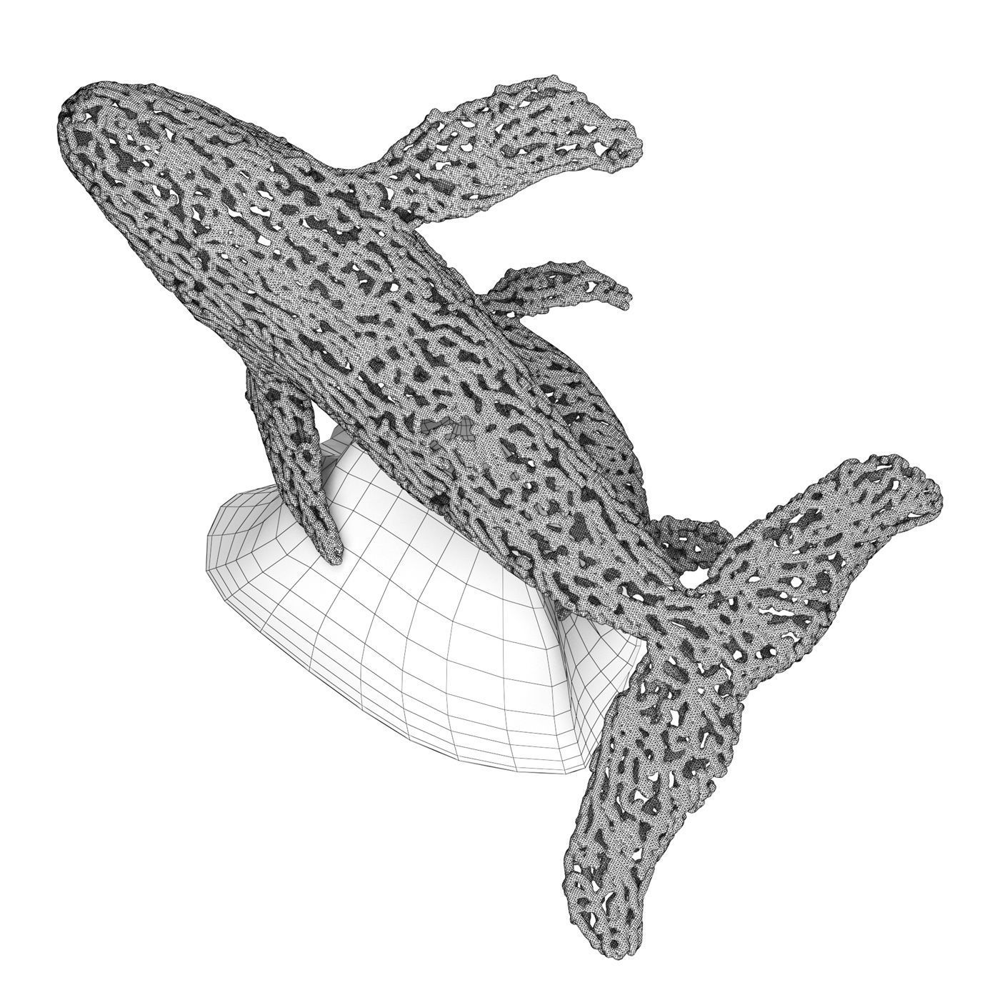 Bronze statue of Whales 3D model | CGTrader