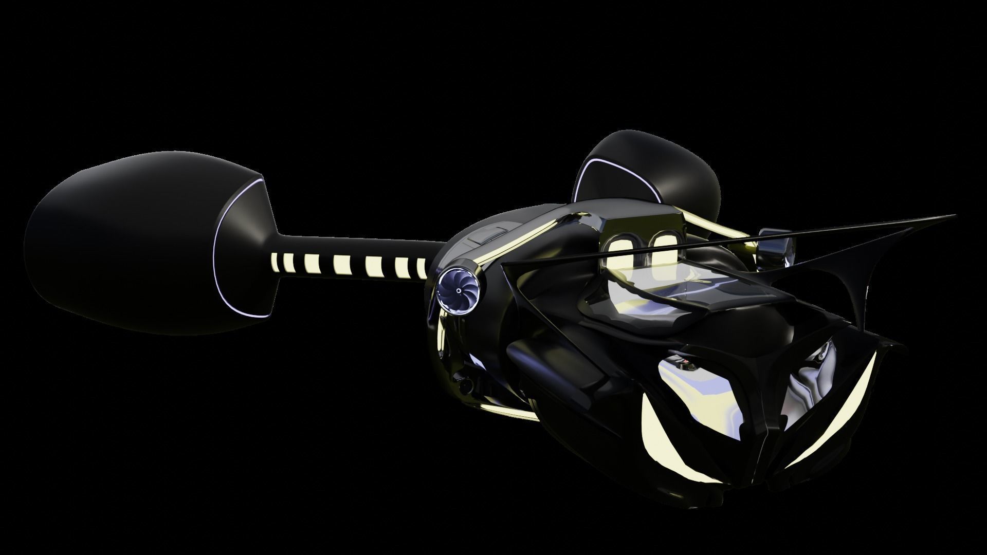 Cyberpunk sci fi flying car free 3D model | CGTrader