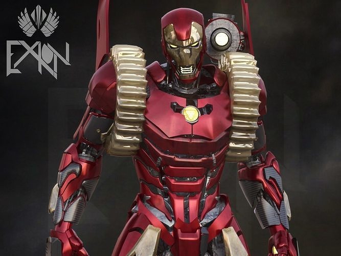 Iron Man MK63 Godbuster Armor 3D model rigged | CGTrader