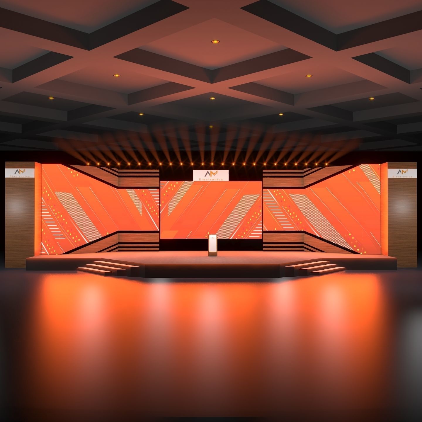 Stage design 3D model | CGTrader