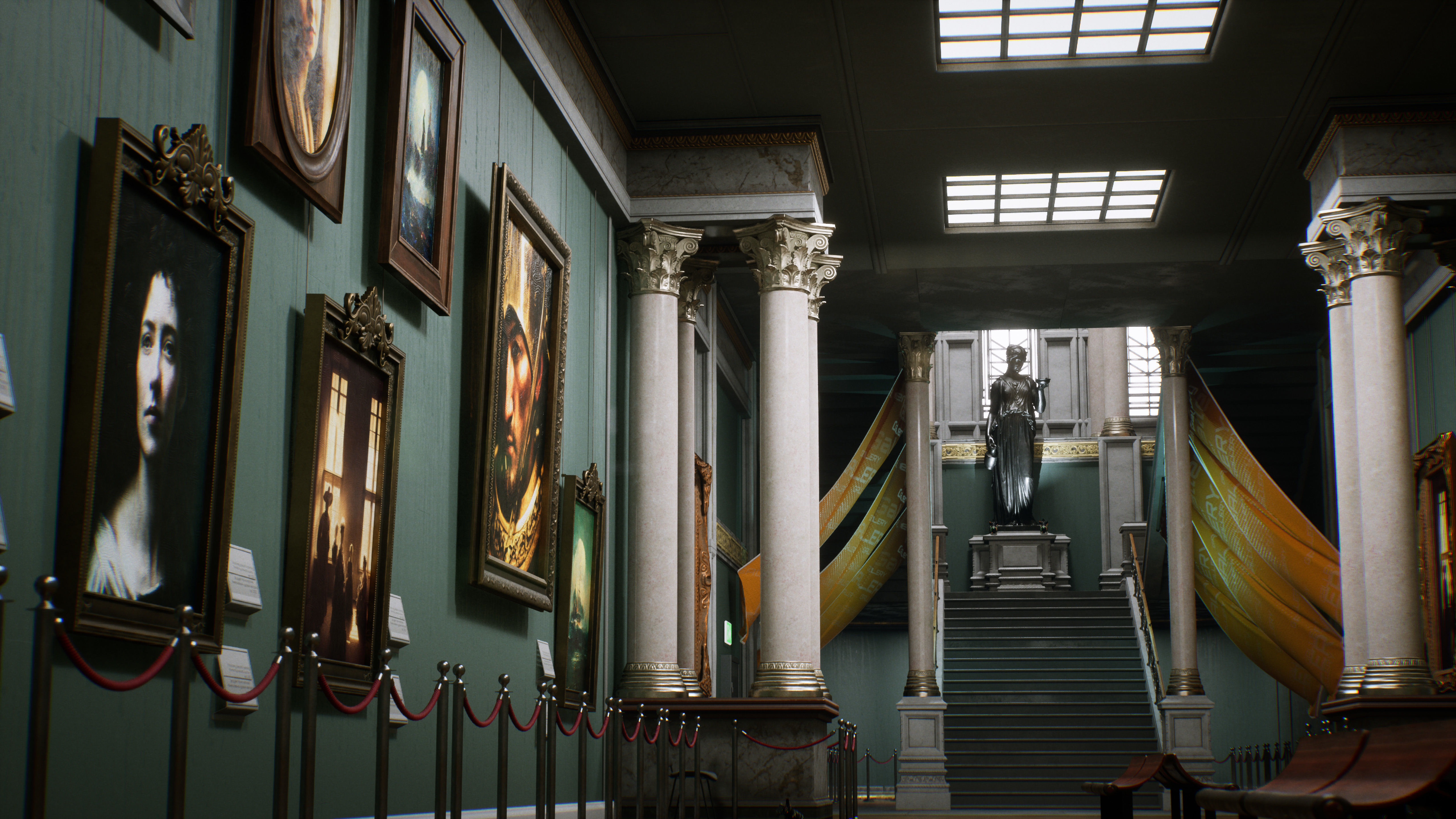 3D model Museum Environment Kit - UE5 VR / AR / low-poly | CGTrader