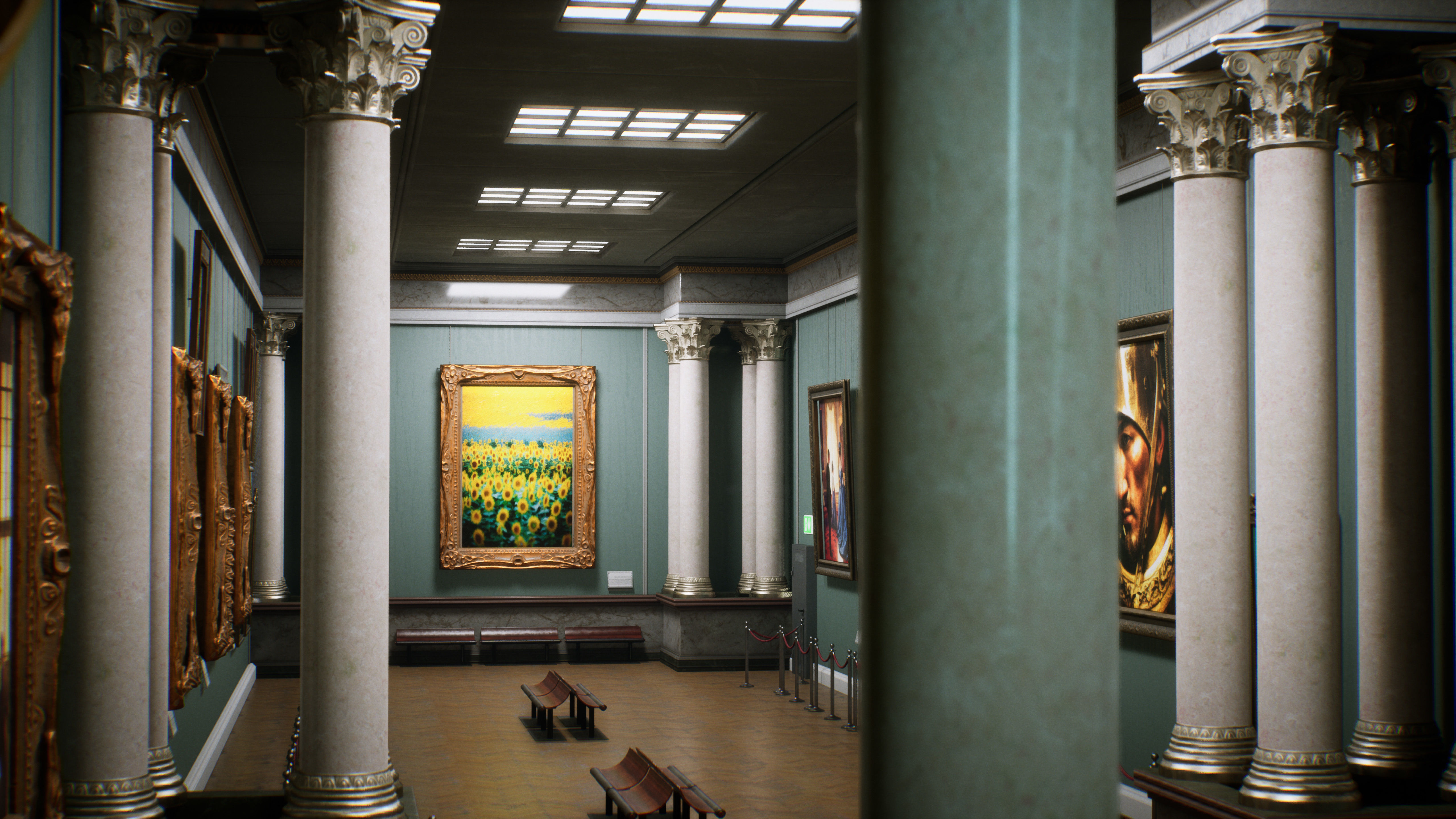 3D model Museum Environment Kit - UE5 VR / AR / low-poly | CGTrader