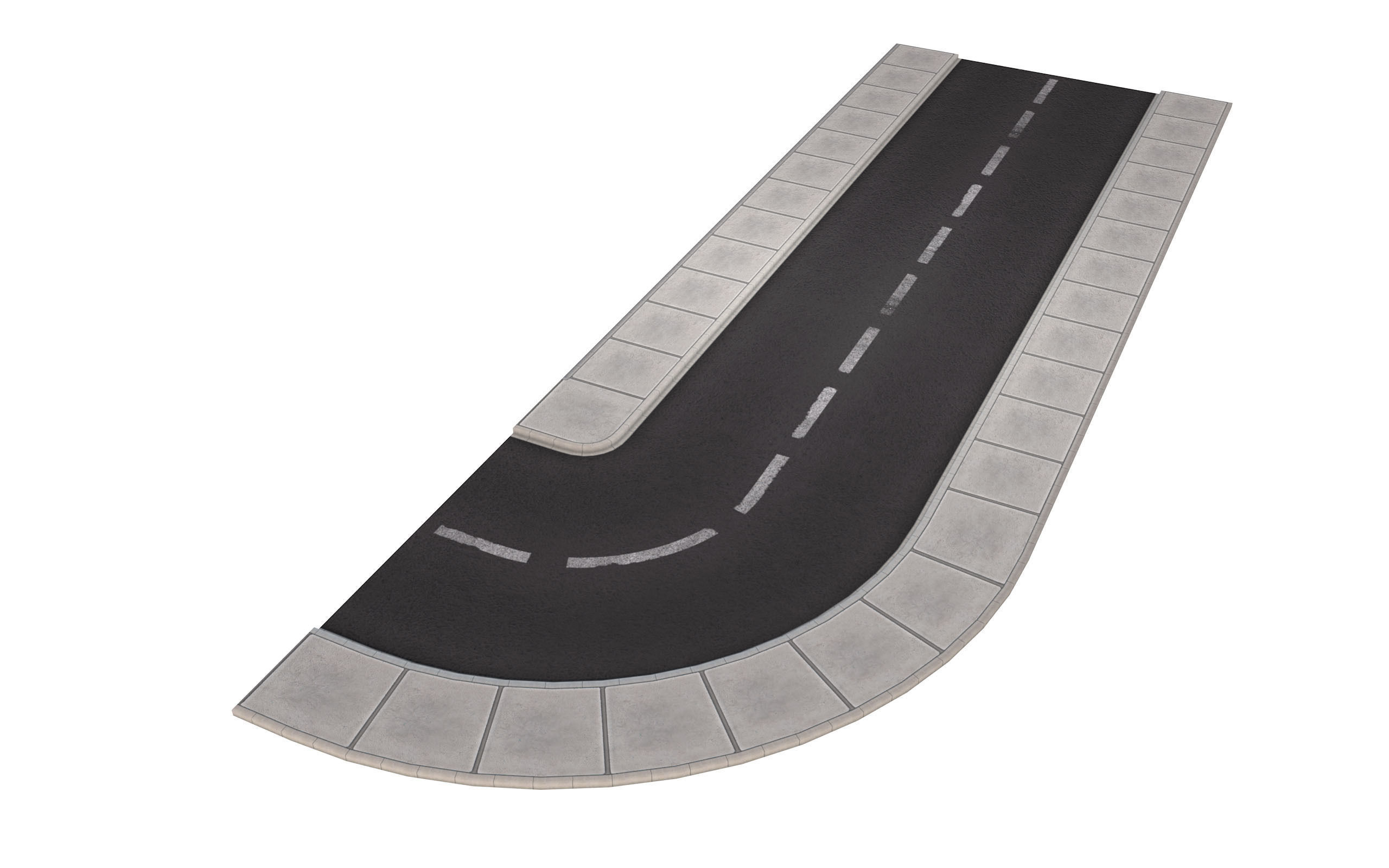 3D model Street Road Pack Lowpoly City Road VR / AR / low-poly | CGTrader