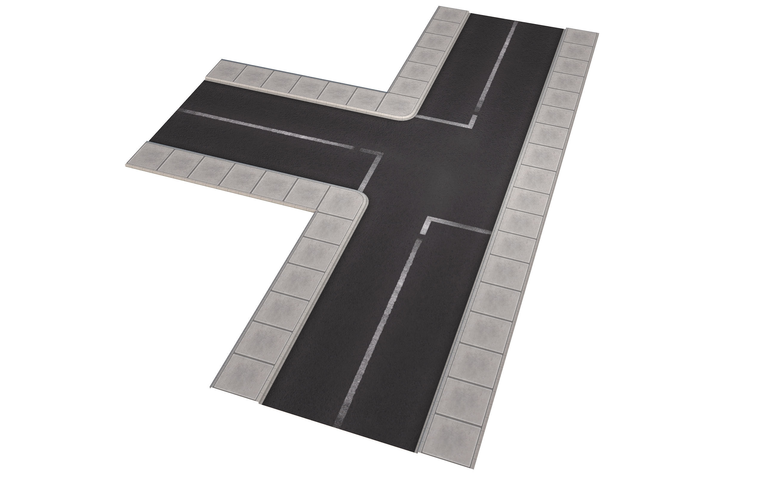 3D model Street Road Pack Lowpoly City Road VR / AR / low-poly | CGTrader