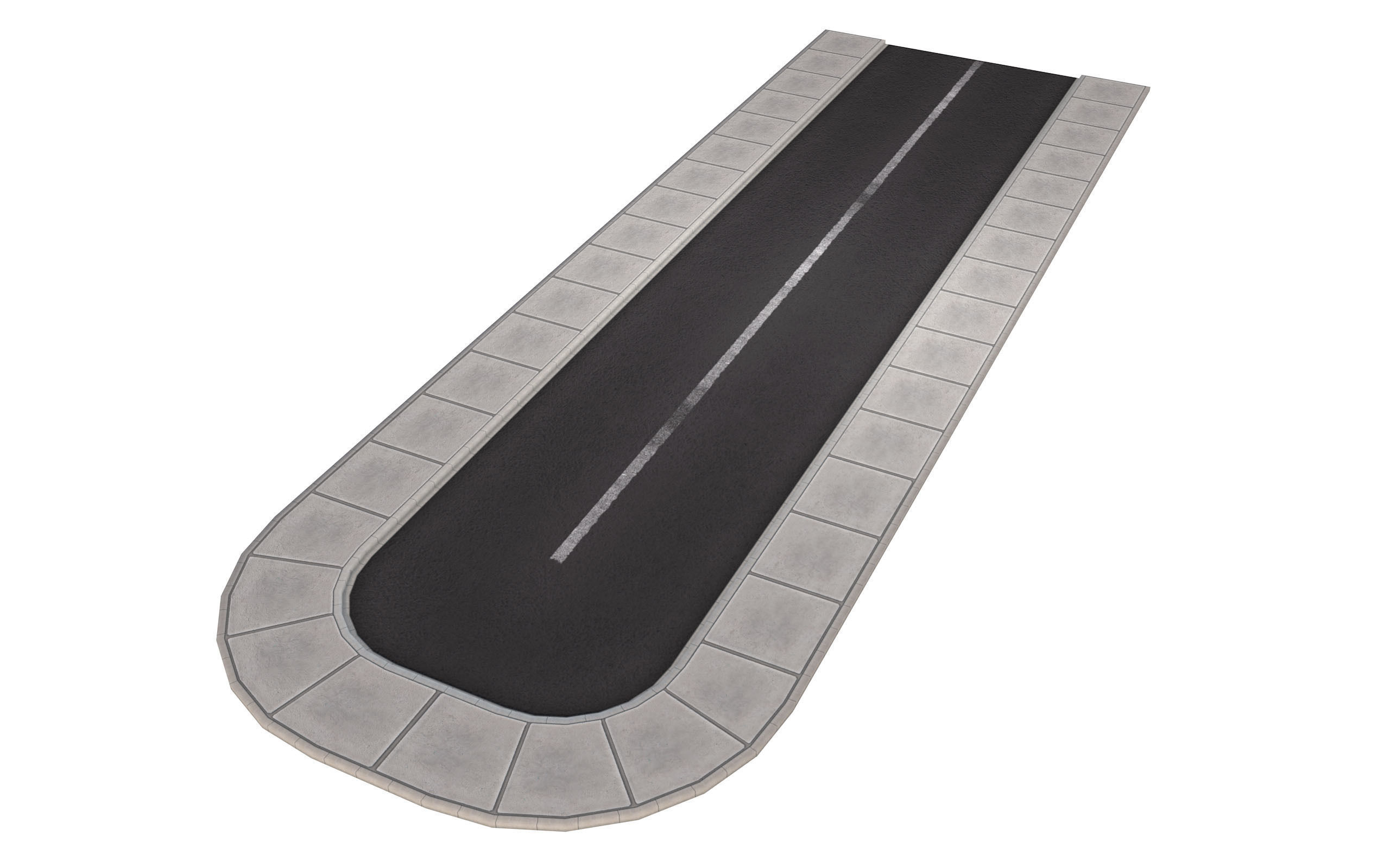 3D model Street Road Pack Lowpoly City Road VR / AR / low-poly | CGTrader