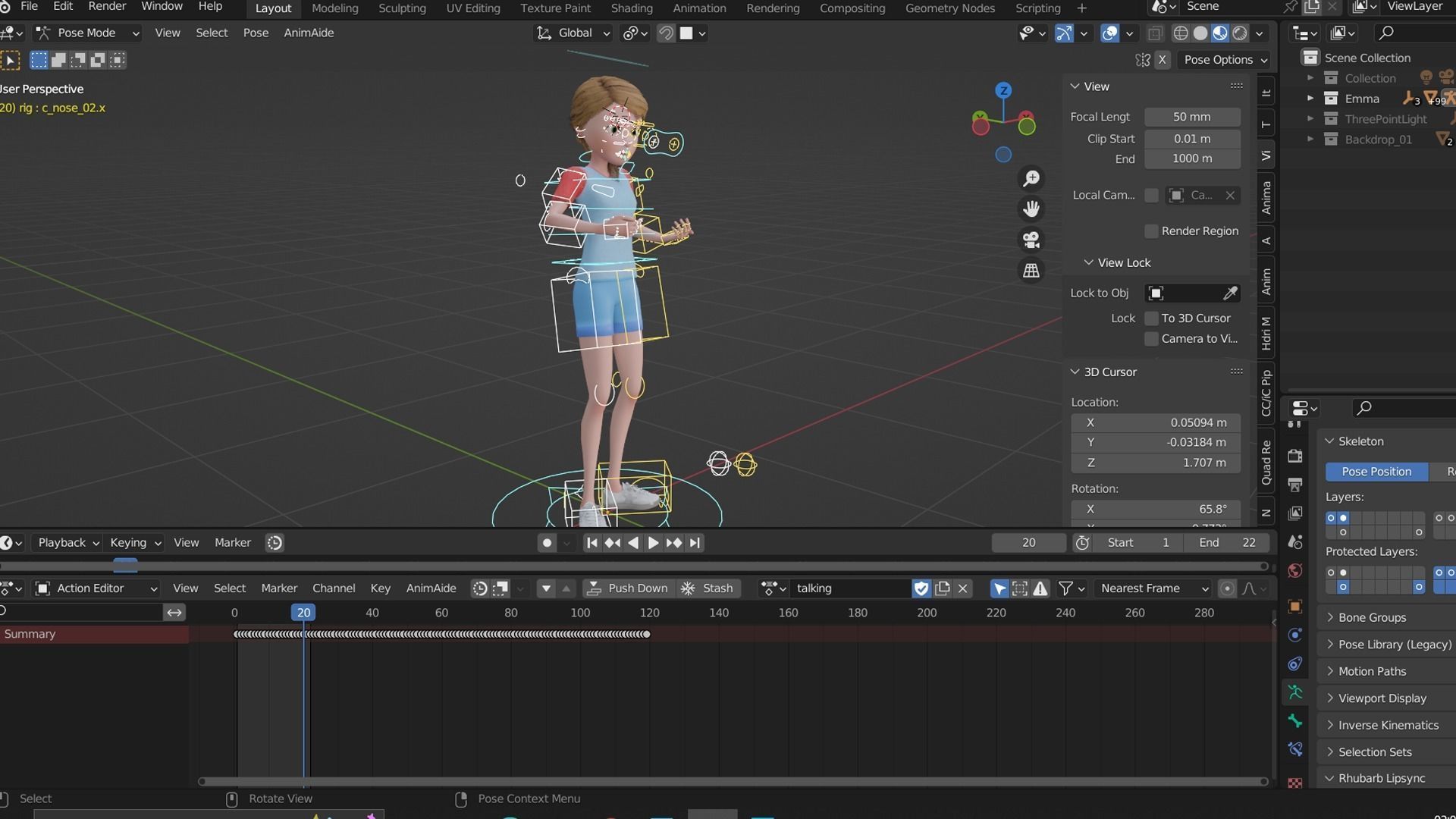 3D model Emma and lucas Cartoon character with control Rig Low-poly VR ...
