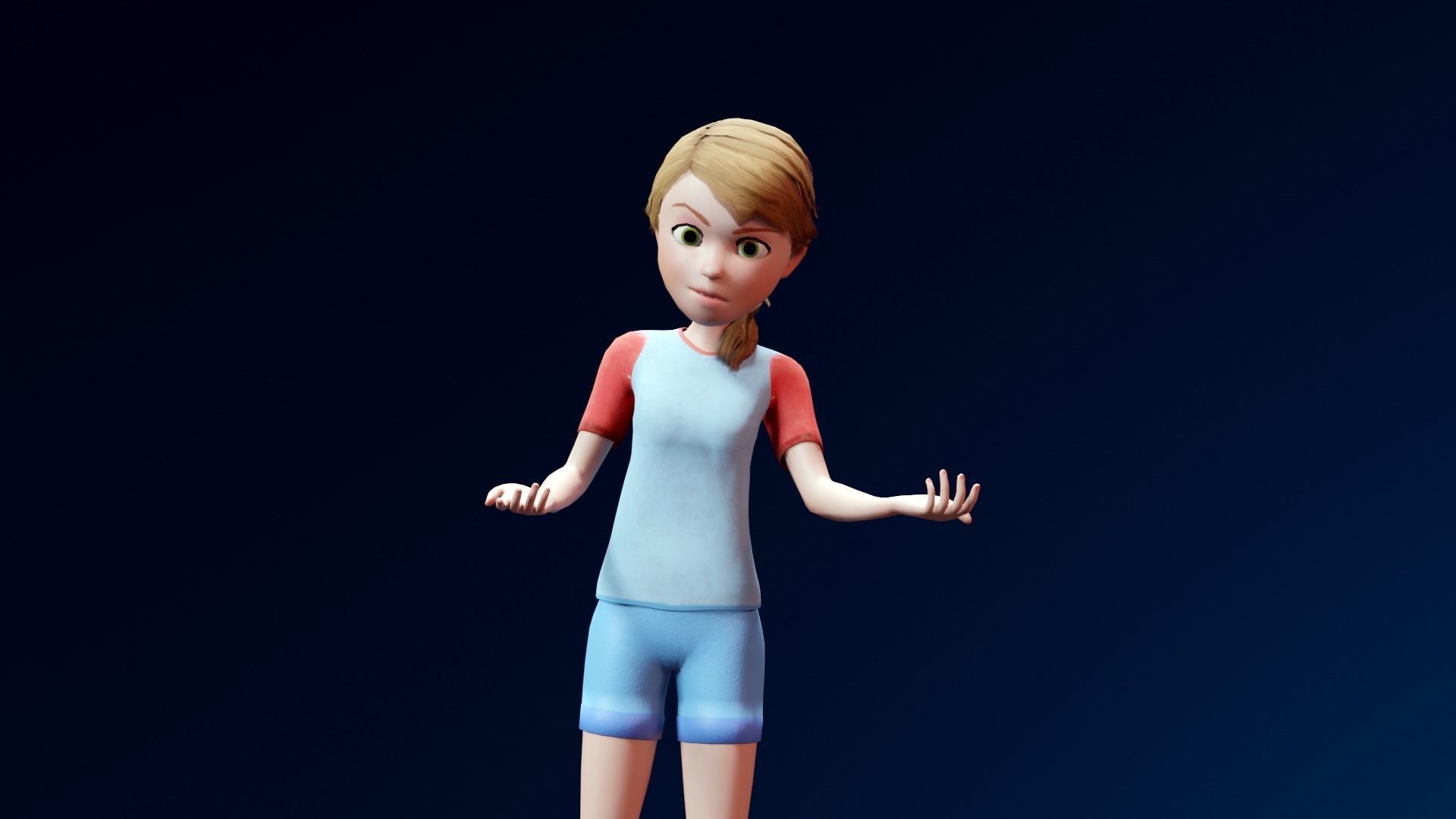 3D model Emma and lucas Cartoon character with control Rig Low-poly VR ...