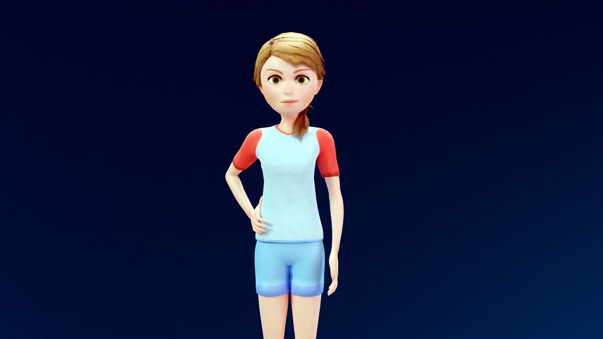 3D model Emma and lucas Cartoon character with control Rig Low-poly VR ...