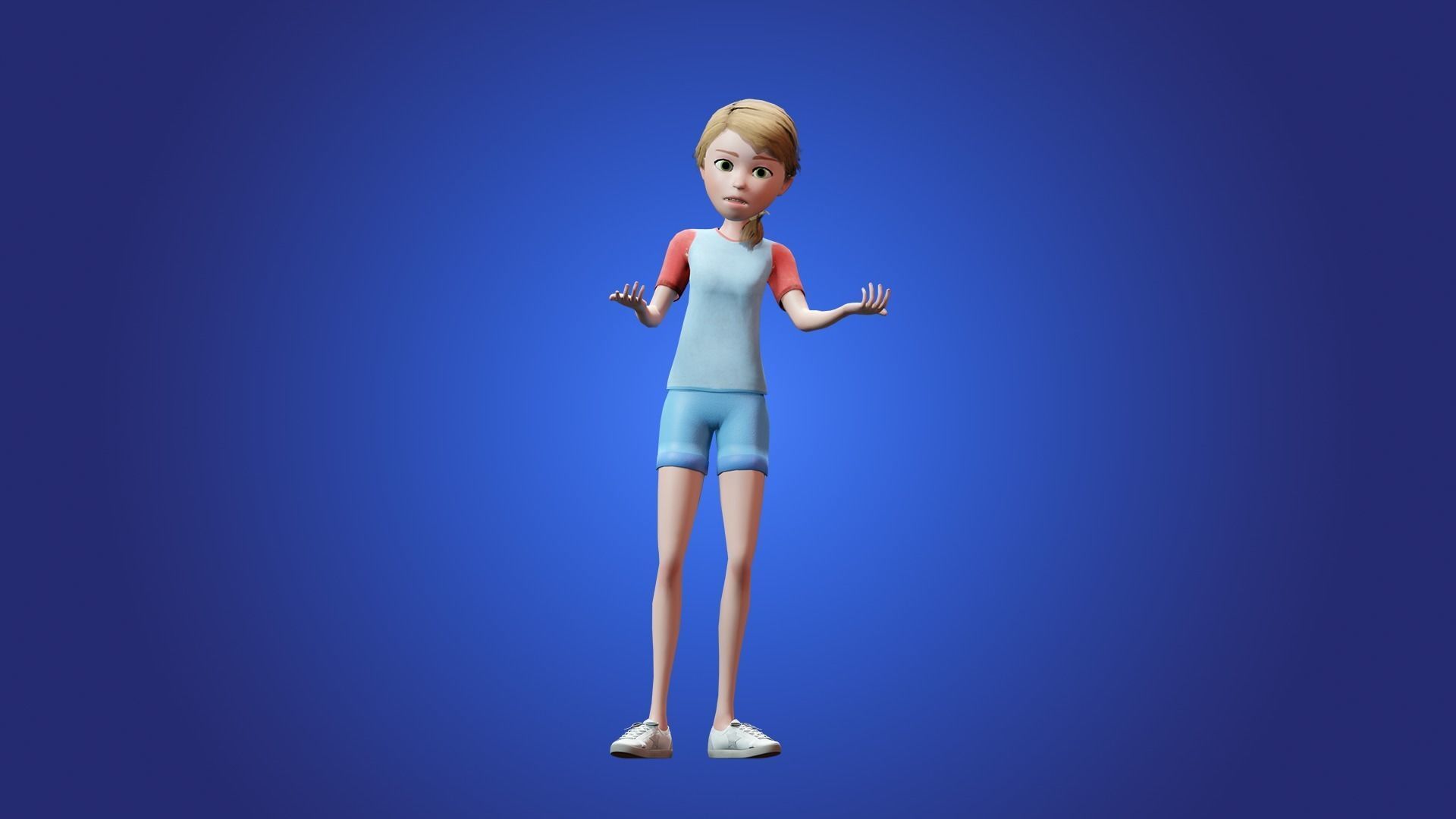 3D model Emma and lucas Cartoon character with control Rig Low-poly VR ...