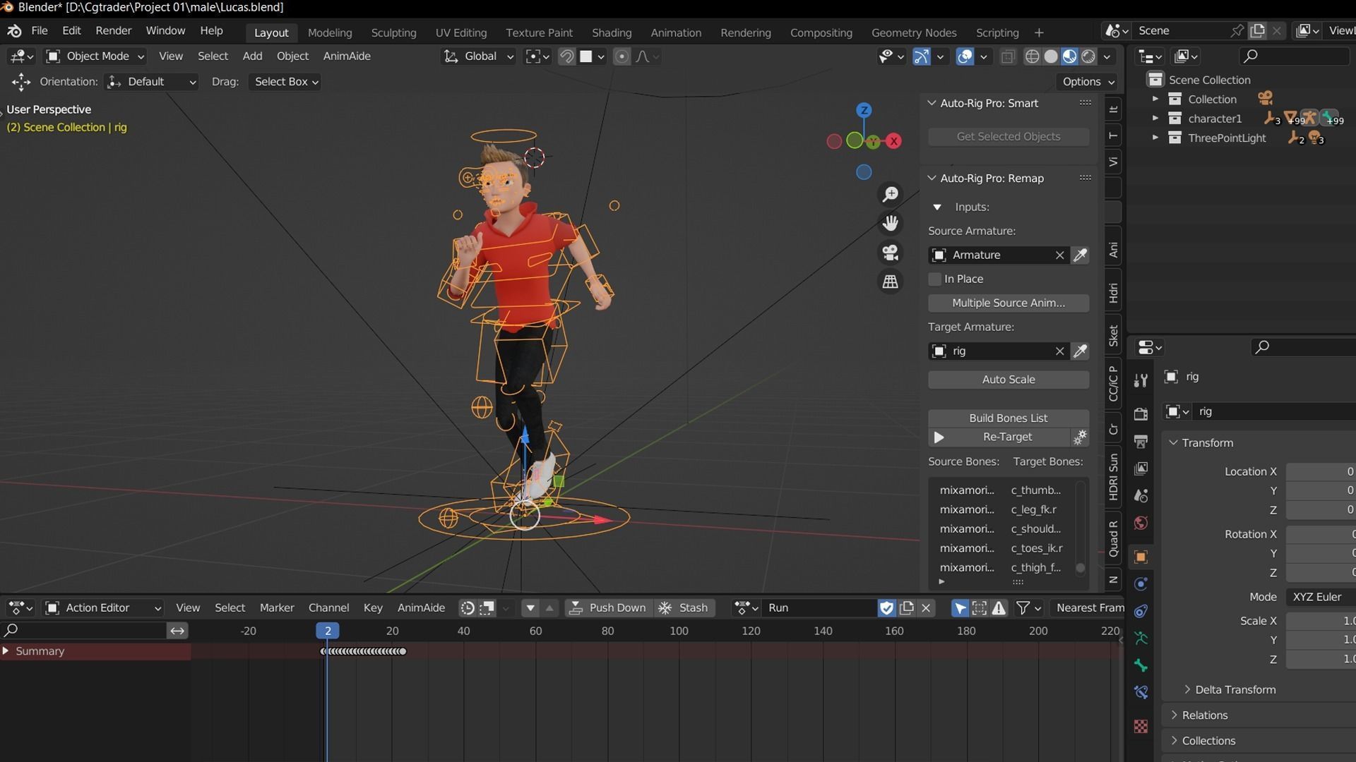 3D model Emma and lucas Cartoon character with control Rig Low-poly VR ...
