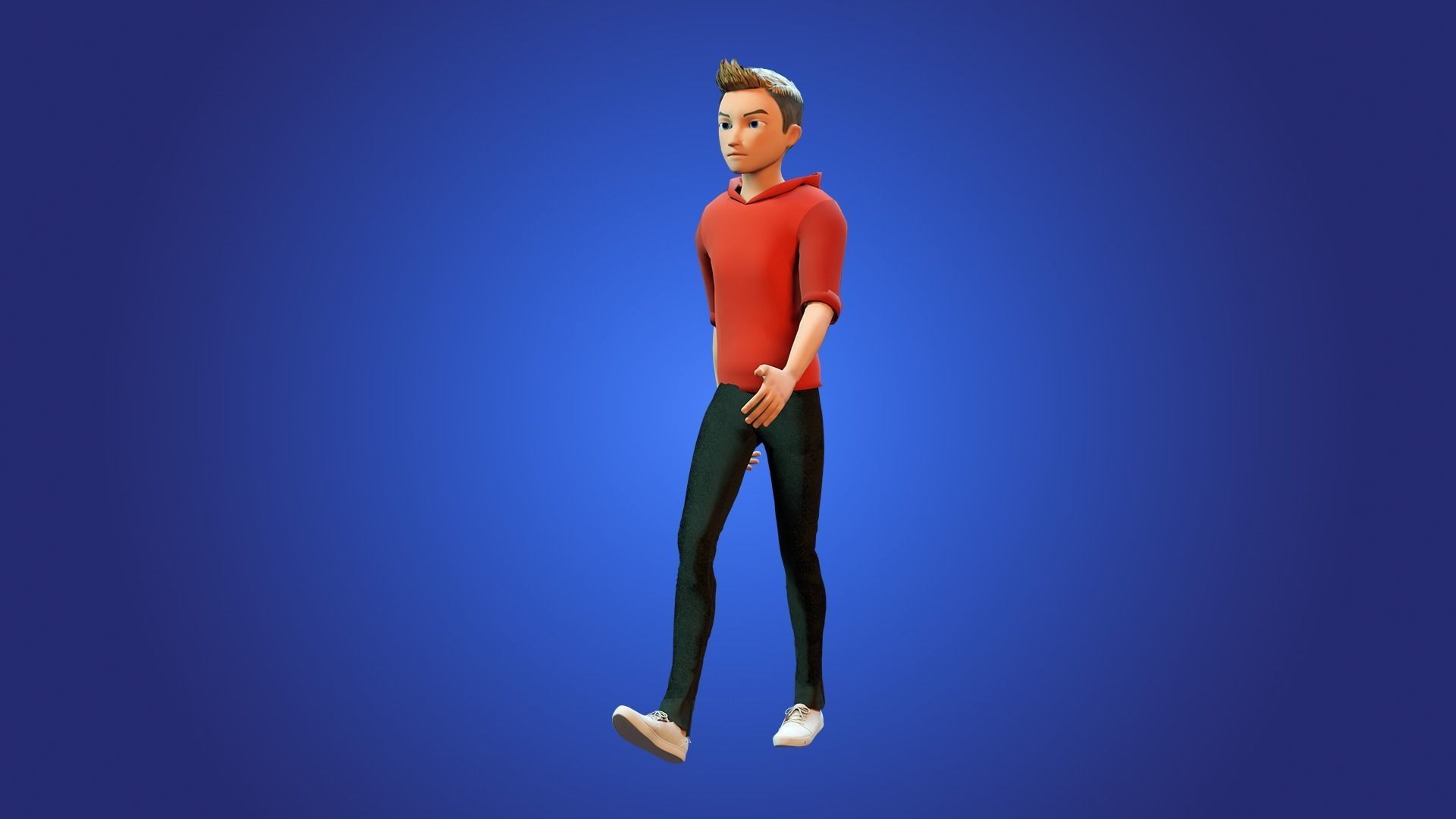 3D model Emma and lucas Cartoon character with control Rig Low-poly VR ...