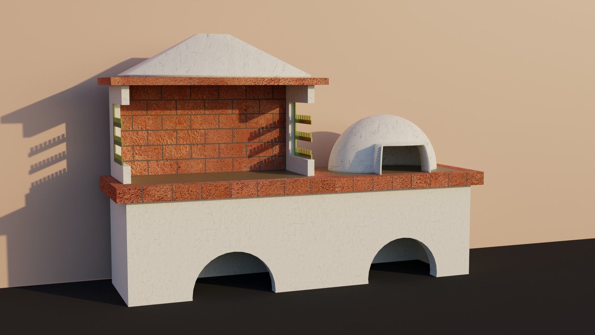Barbeque mediterranean oven free 3D model | CGTrader