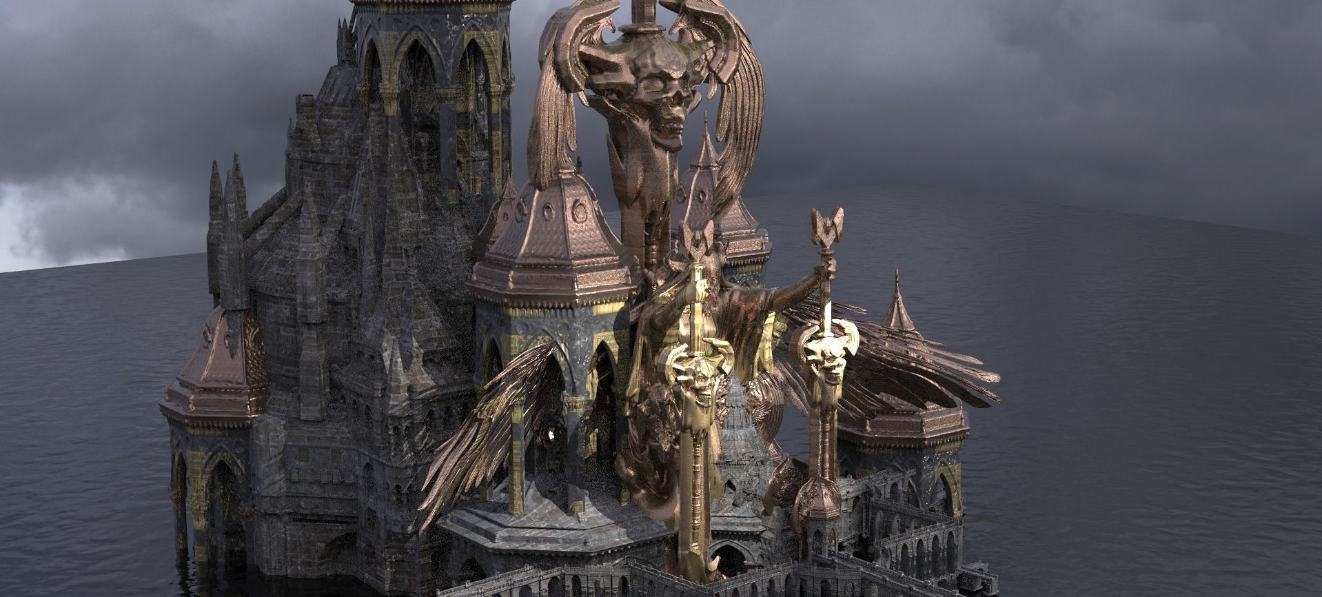 Steampunk Medieval Tower Grim reaper Kit bash 3D model | CGTrader