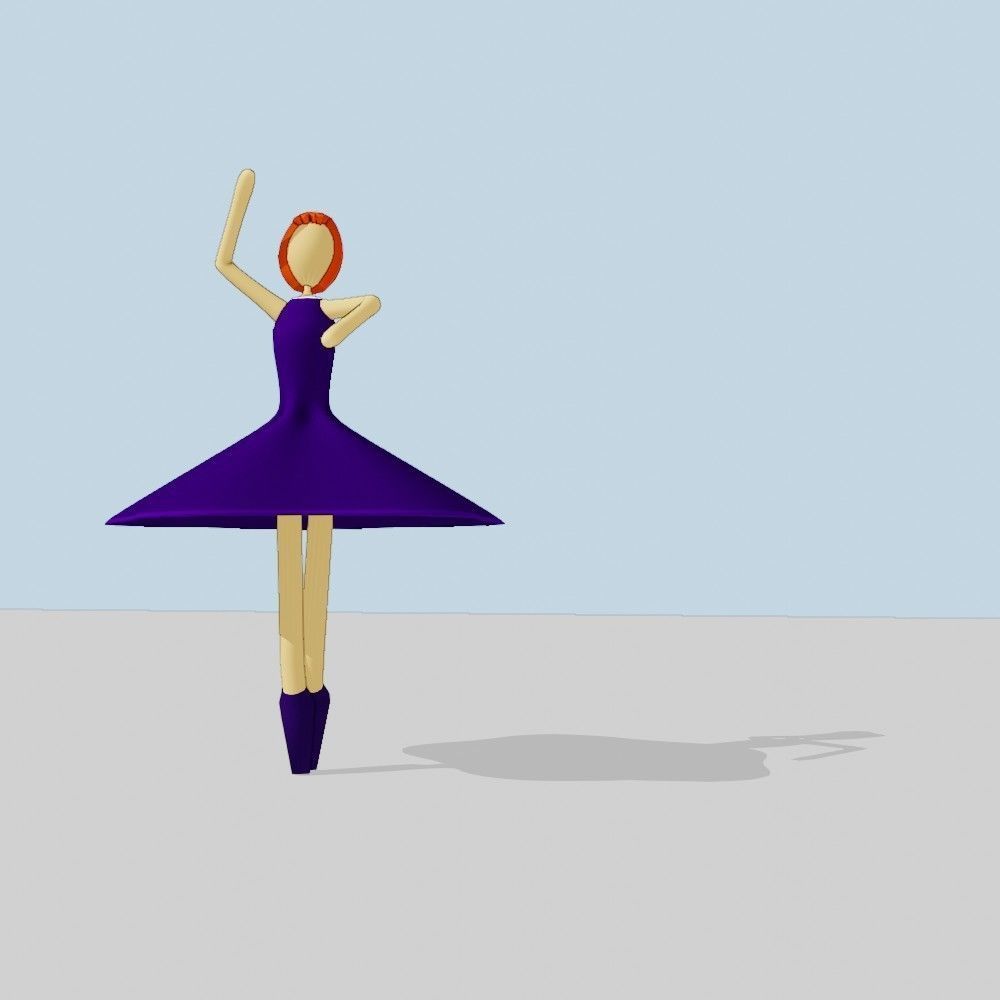Ballerina im Sprung Dancer Ballet 3D model | CGTrader