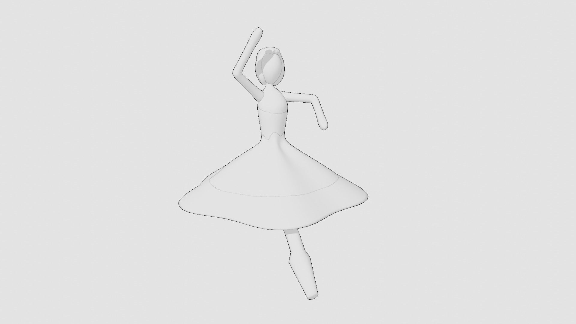 Ballerina im Sprung Dancer Ballet 3D model | CGTrader