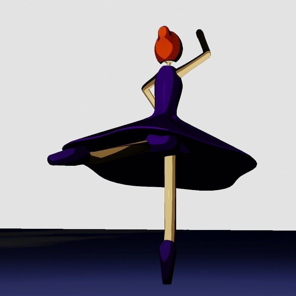 Ballerina im Sprung Dancer Ballet 3D model | CGTrader
