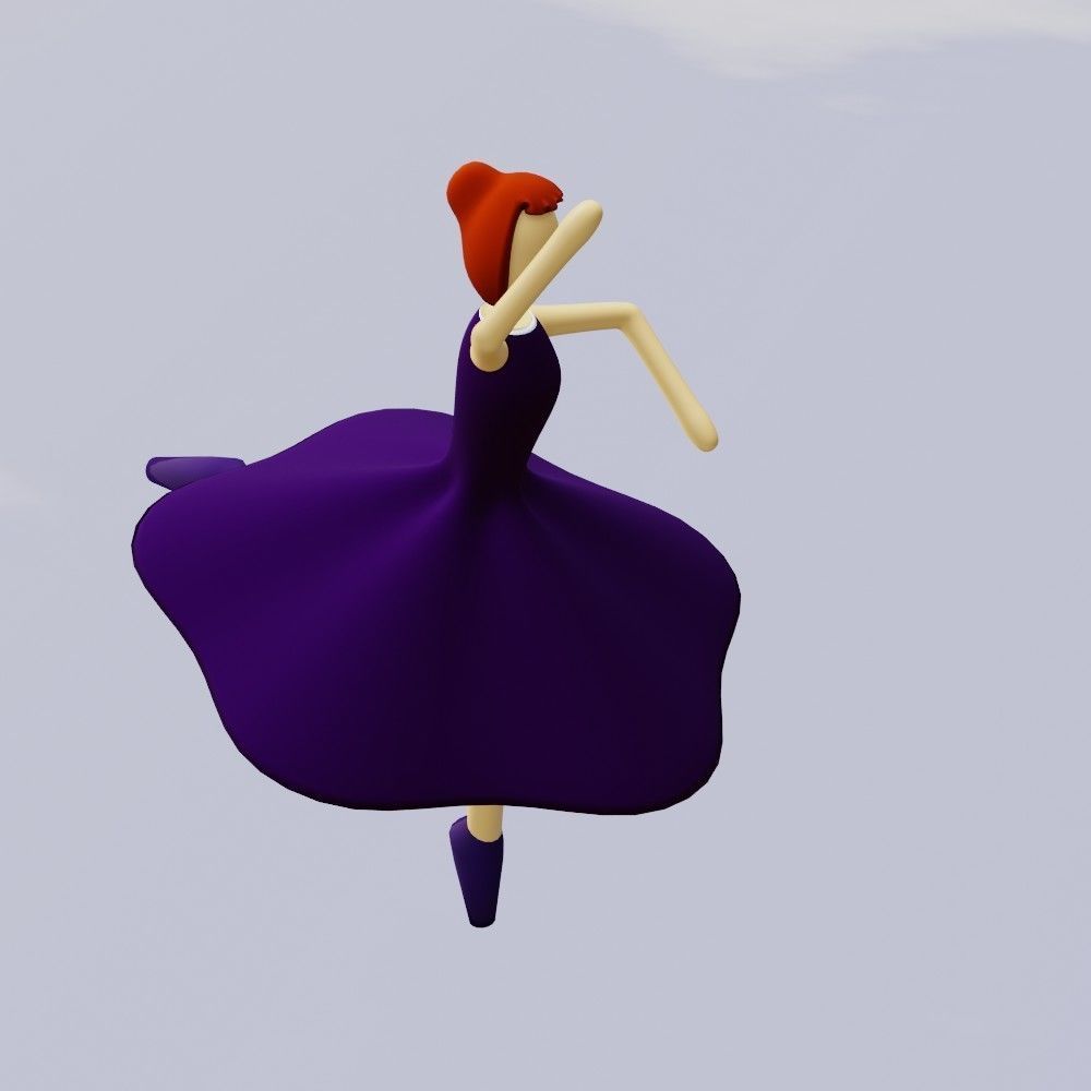 Ballerina im Sprung Dancer Ballet 3D model | CGTrader