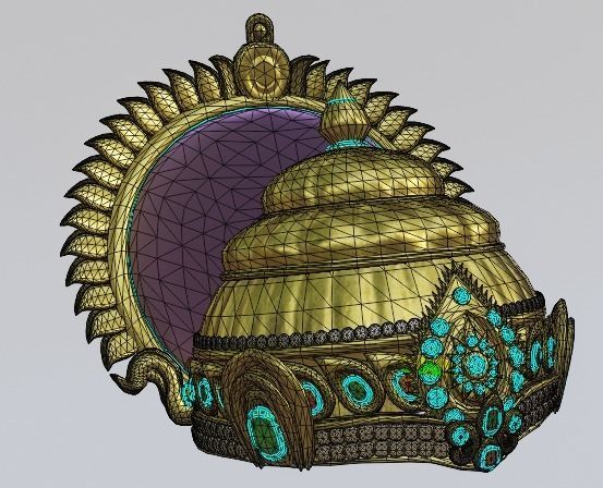 Ancient Indian Royal Crown free 3D model | CGTrader
