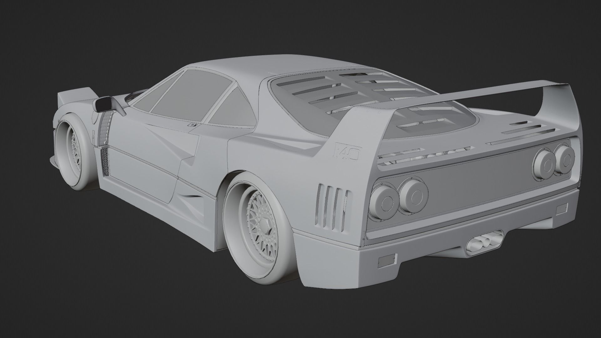 3D model Ferrari F40 VR / AR / low-poly | CGTrader