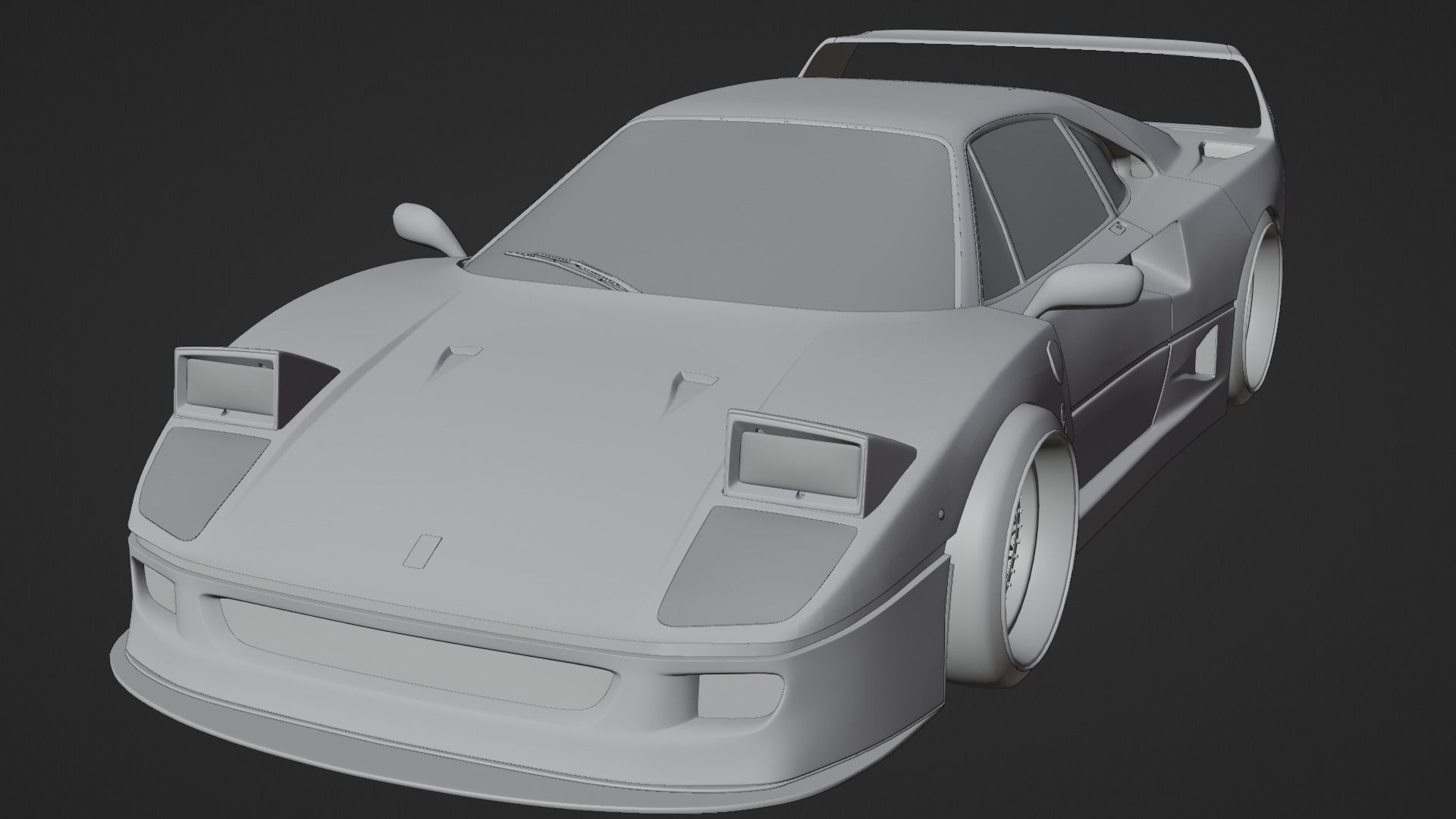 3D model Ferrari F40 VR / AR / low-poly | CGTrader