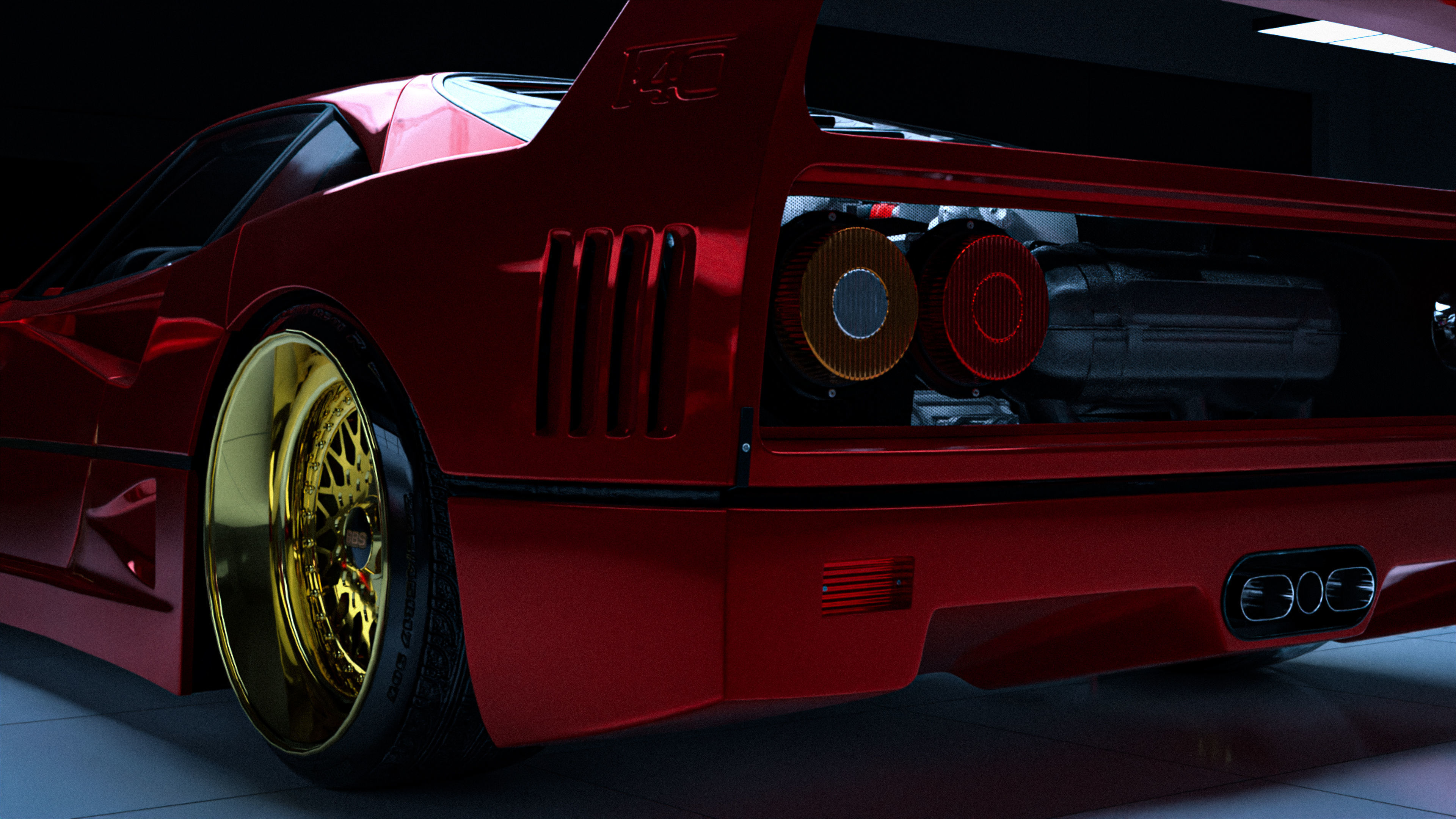 3D model Ferrari F40 VR / AR / low-poly | CGTrader
