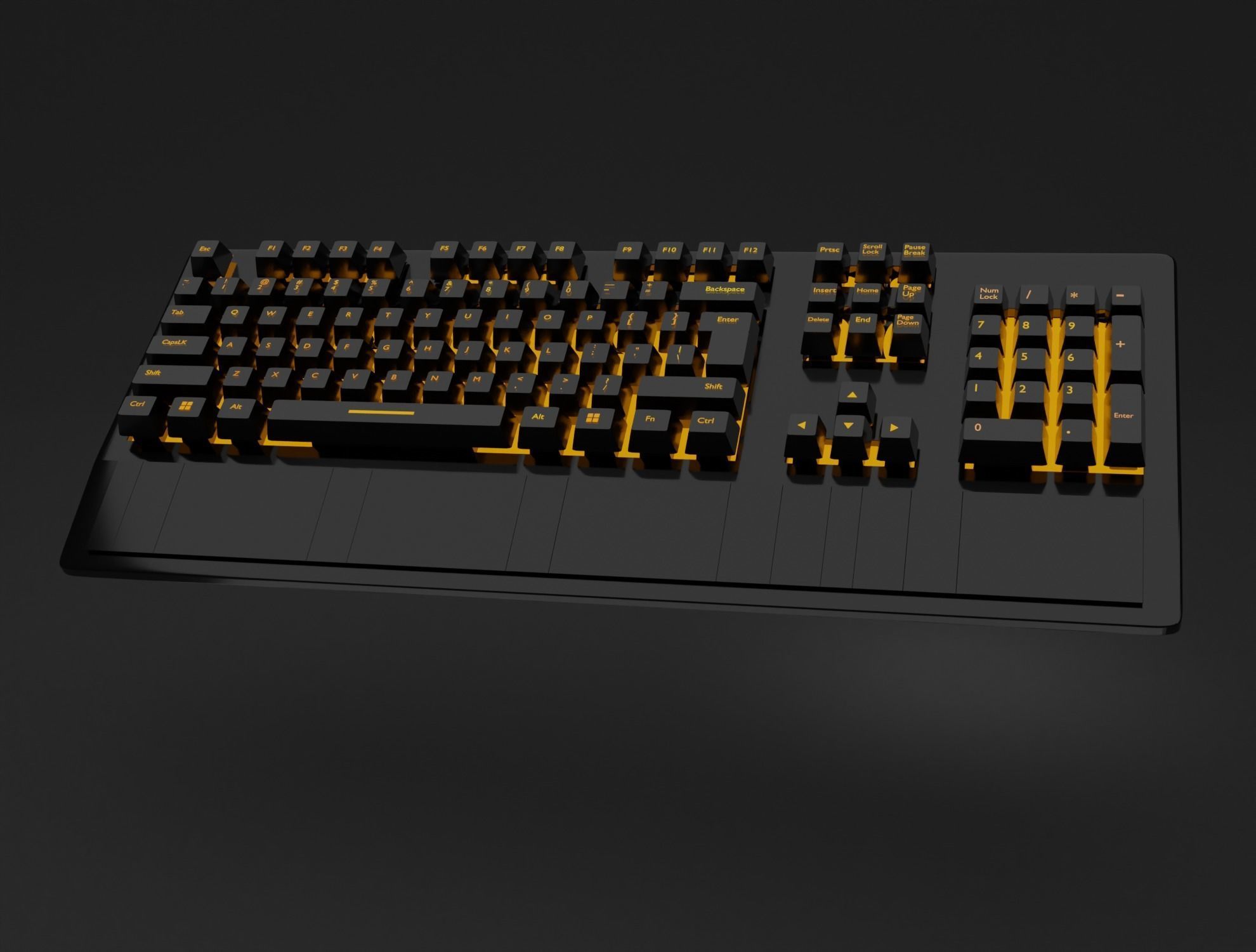 3D model Gaming RGB Keyboard VR / AR / low-poly | CGTrader