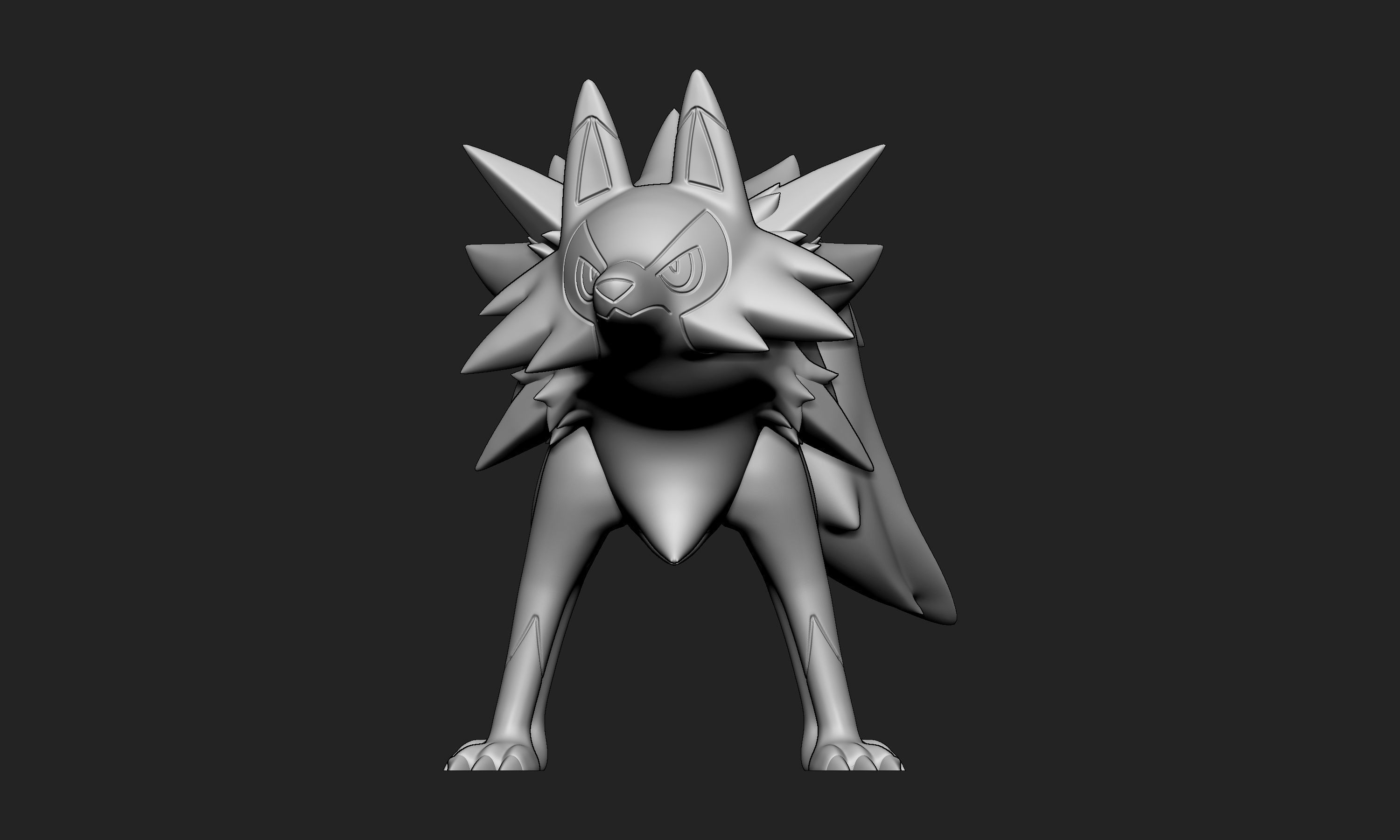 Pokemon - Lycanroc Midday with 2 poses 3D model 3D printable | CGTrader