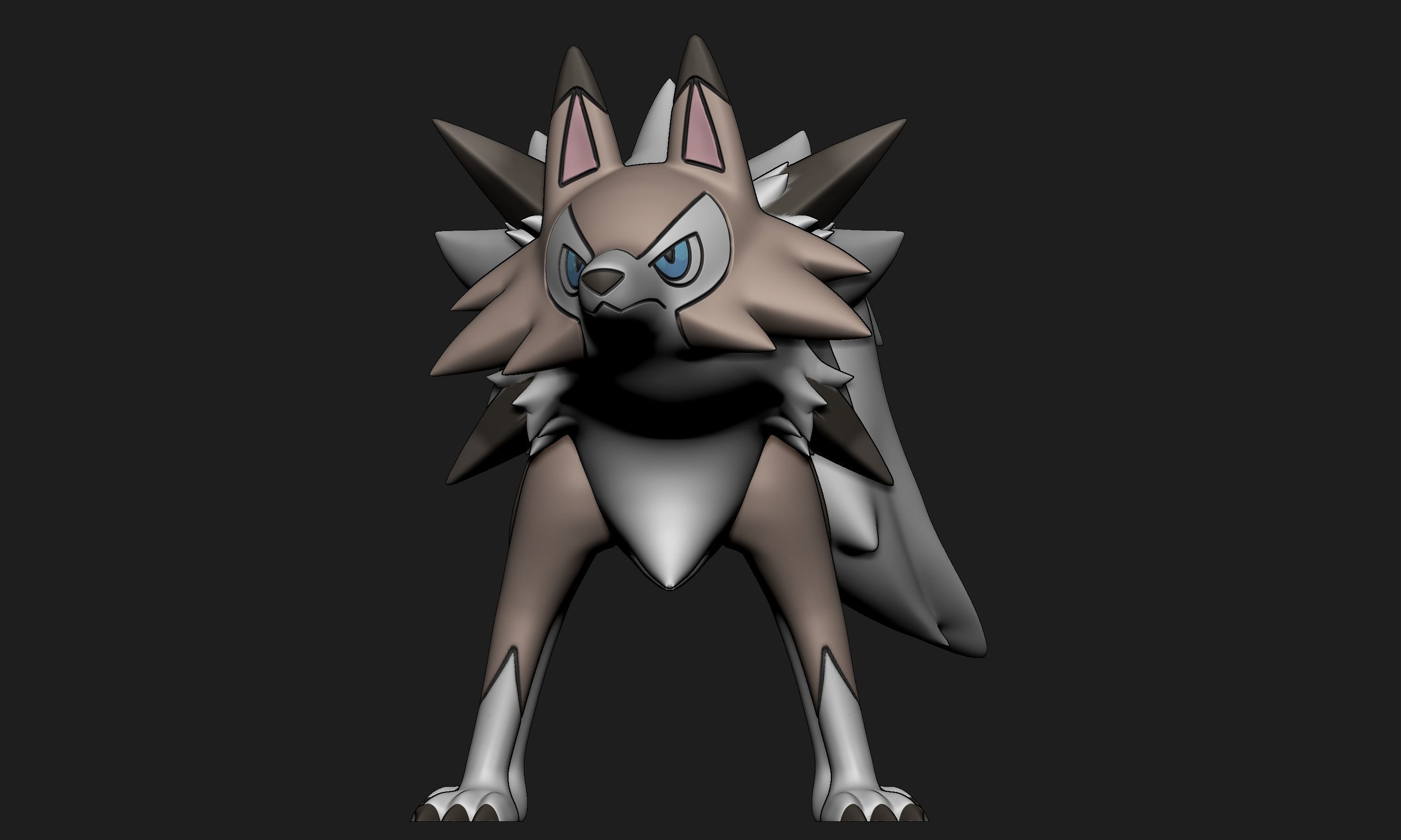 Pokemon - Lycanroc Midday with 2 poses 3D model 3D printable | CGTrader