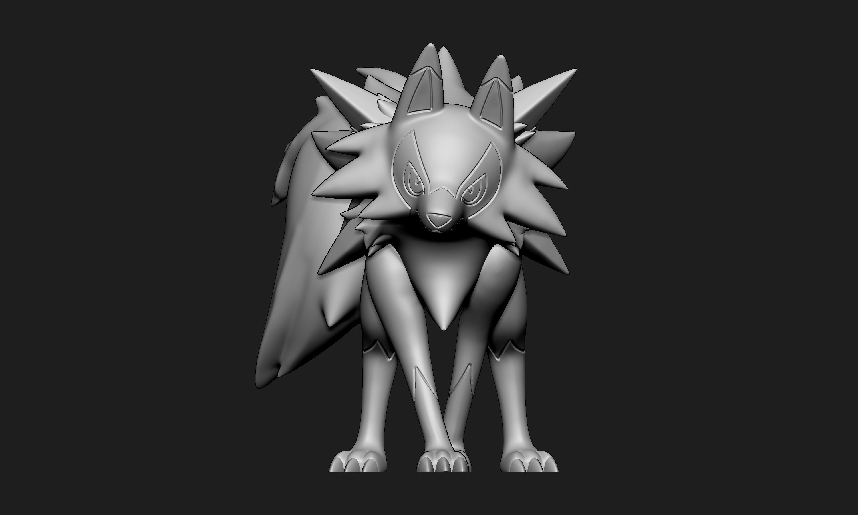 Pokemon - Lycanroc Midday with 2 poses 3D model 3D printable | CGTrader