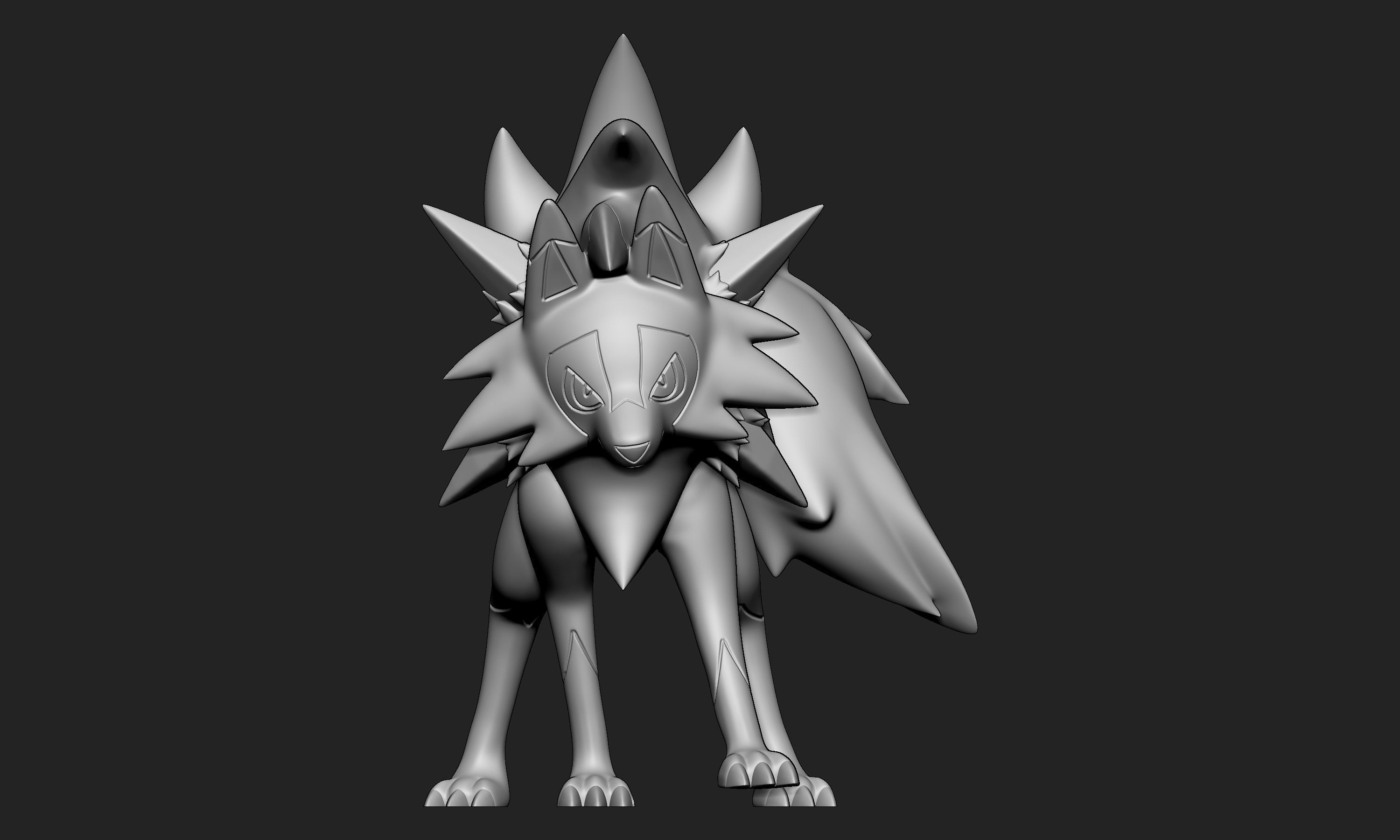 Pokemon - Lycanroc Dusk with 2 poses 3D model 3D printable | CGTrader