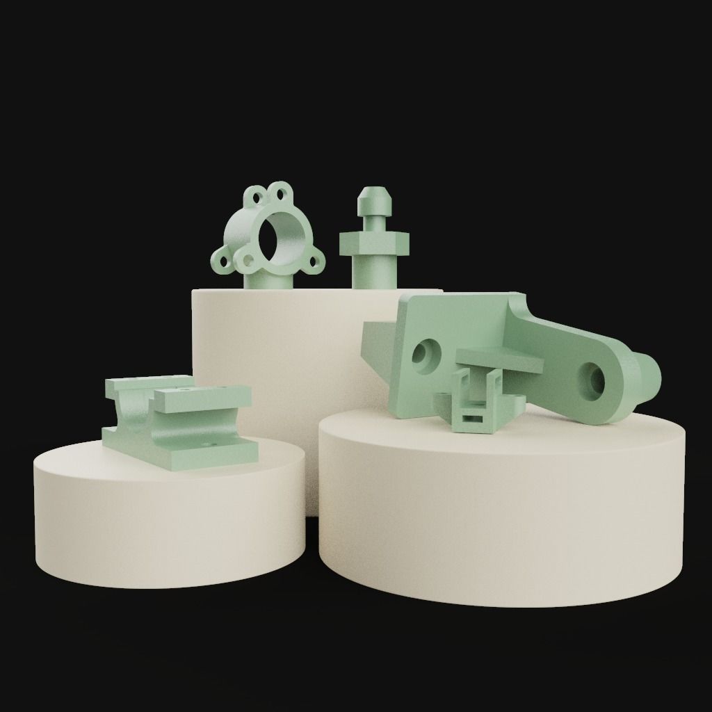 Metal pieces 3D model | CGTrader