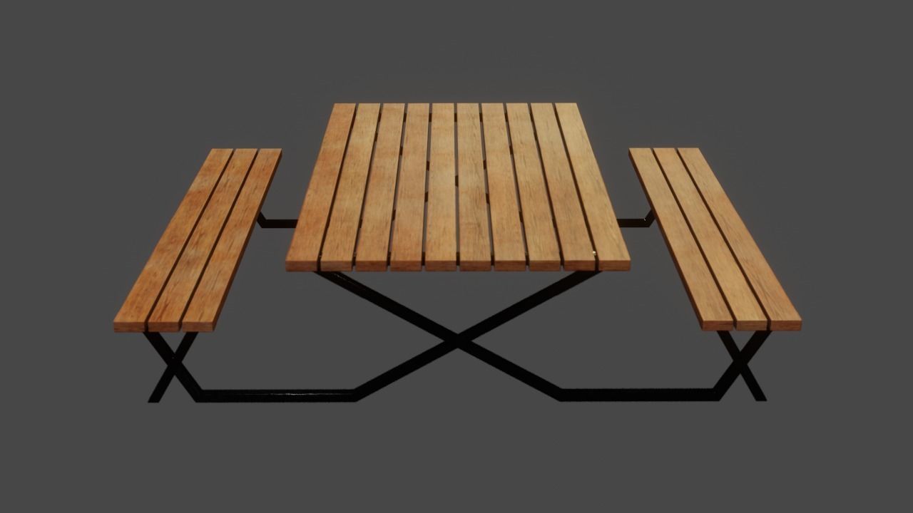 3D model Picnic Table VR / AR / low-poly | CGTrader