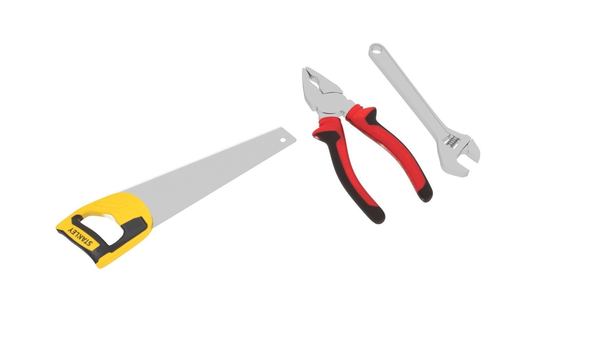 3 Piece Tools Set 3D model | CGTrader