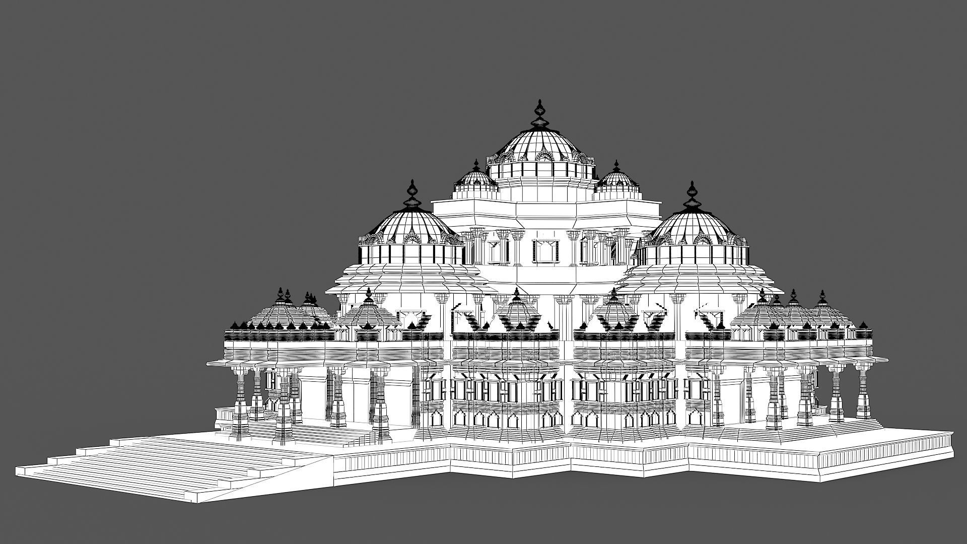 Akshardham Temple 3D model | CGTrader