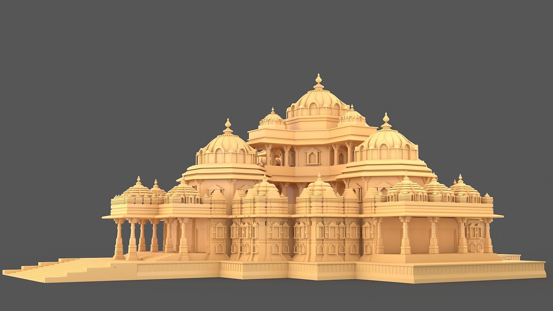 Akshardham Temple 3D model | CGTrader