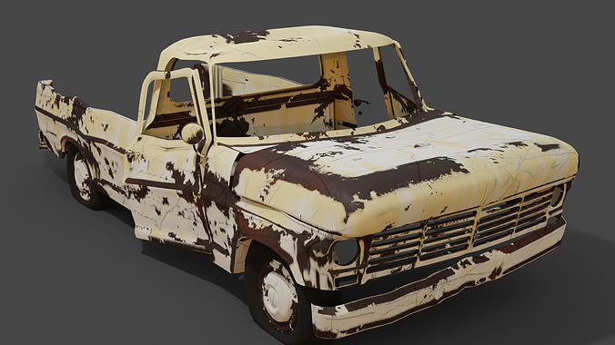 rusted car free VR / AR / low-poly 3D model | CGTrader