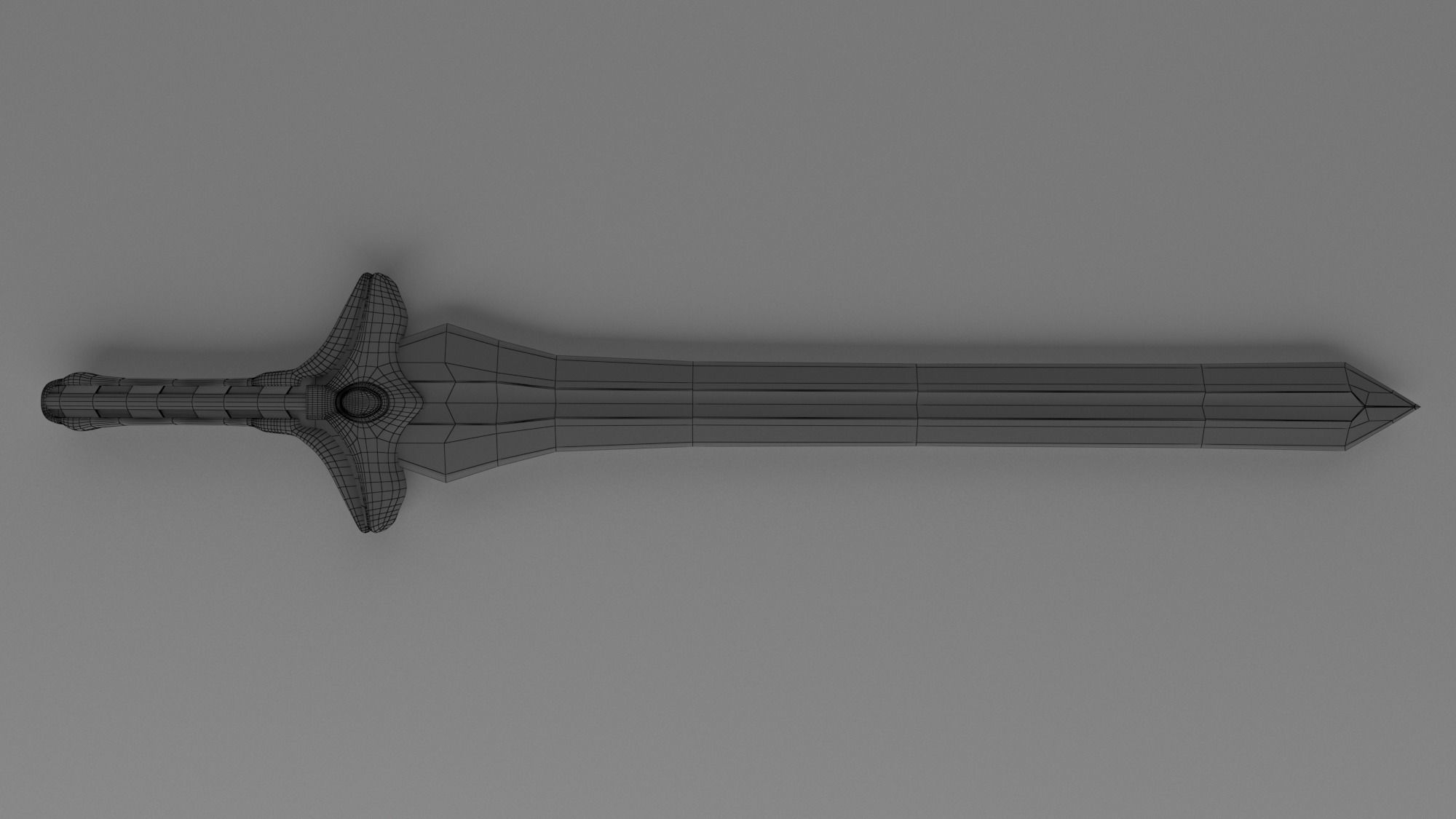 3D model Fantasy sword low poly 3D model PBR weapon VR / AR / low-poly ...