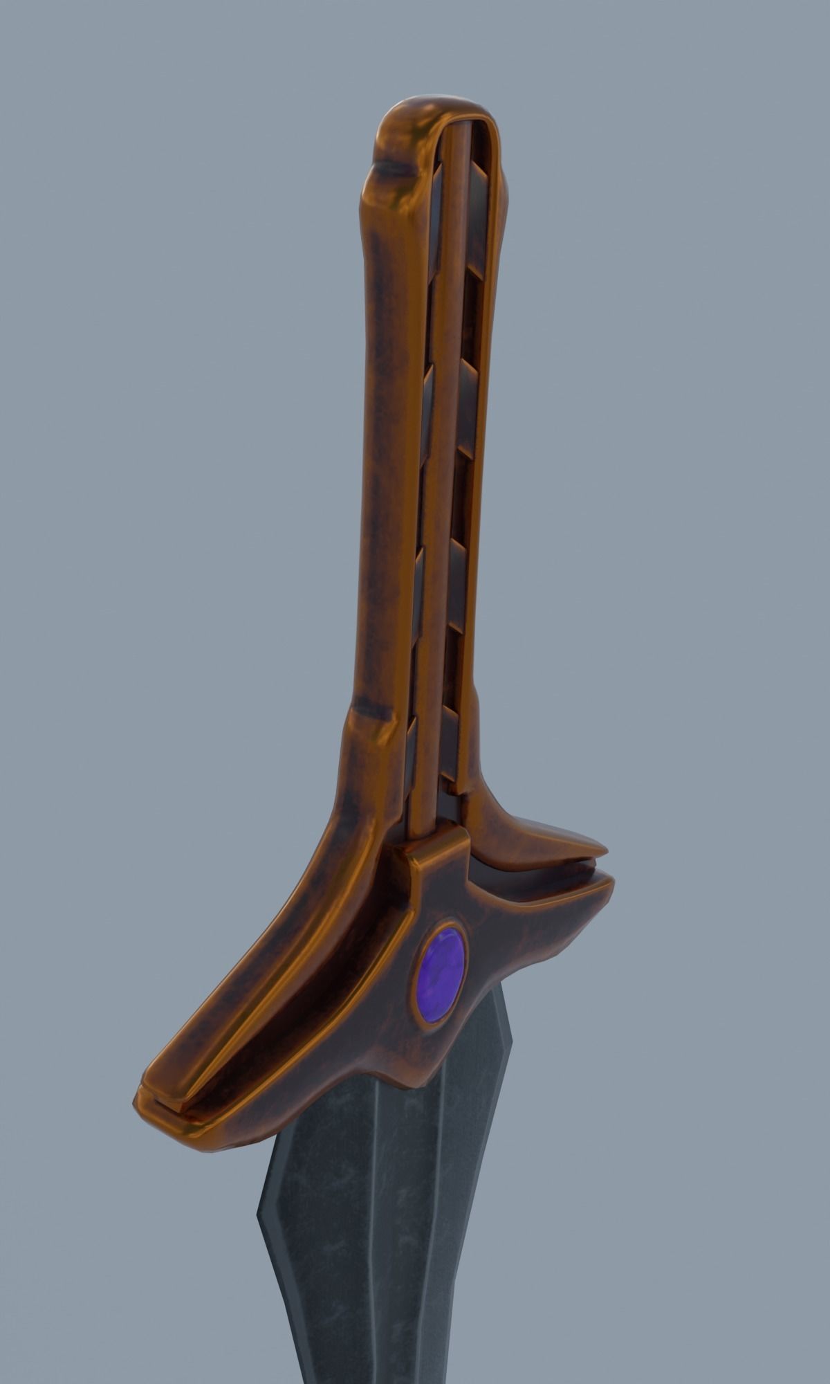 3D model Fantasy sword low poly 3D model PBR weapon VR / AR / low-poly ...