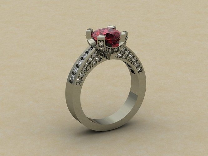 Engagement Ring 3D model 3D printable | CGTrader