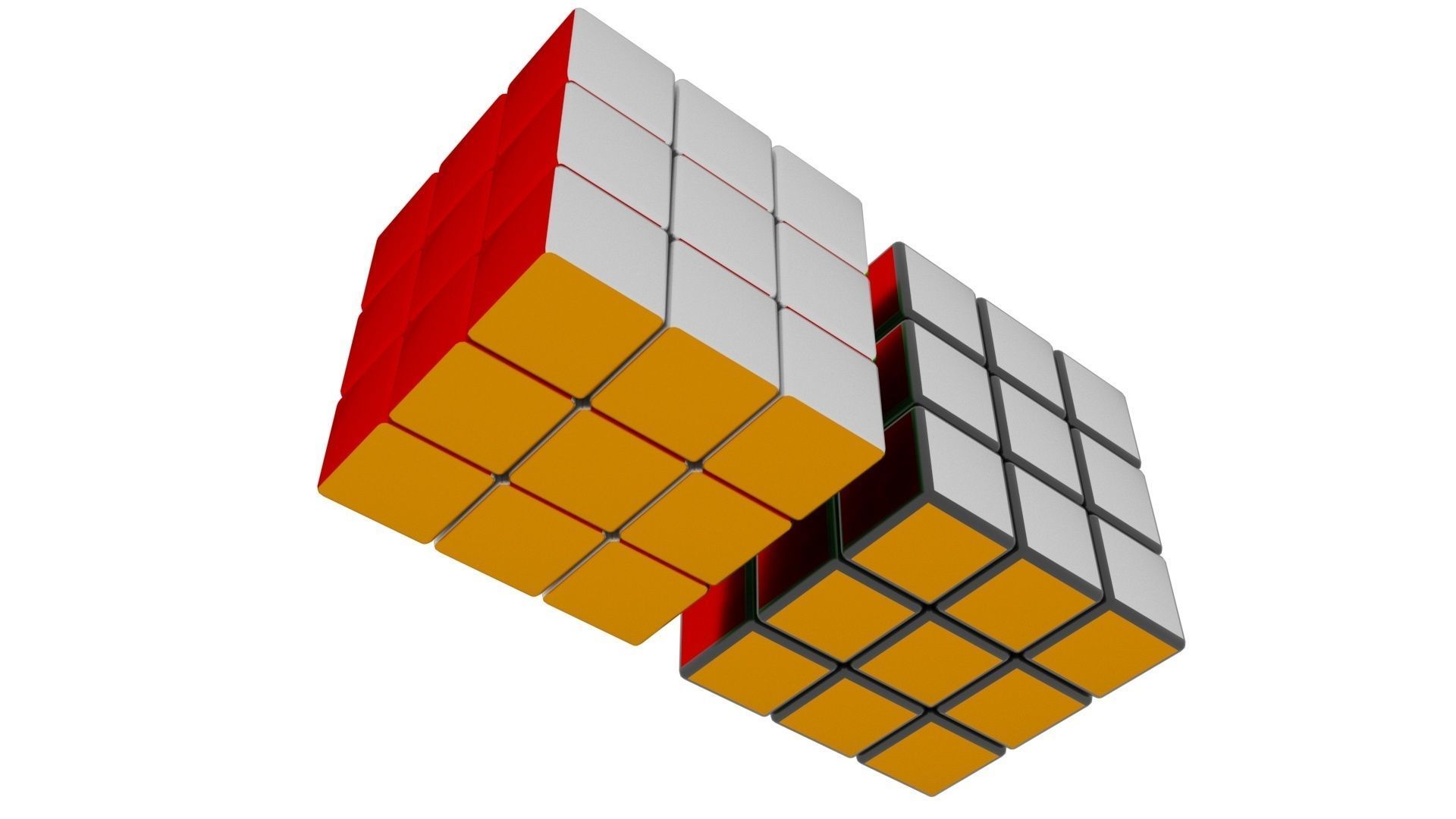 Metallic Rubiks Cube 3D model | CGTrader