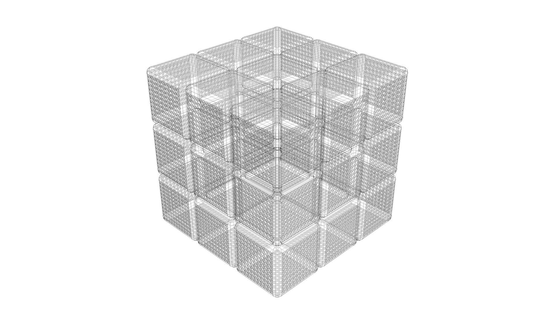 Crystal Rubiks Cube 3D model | CGTrader