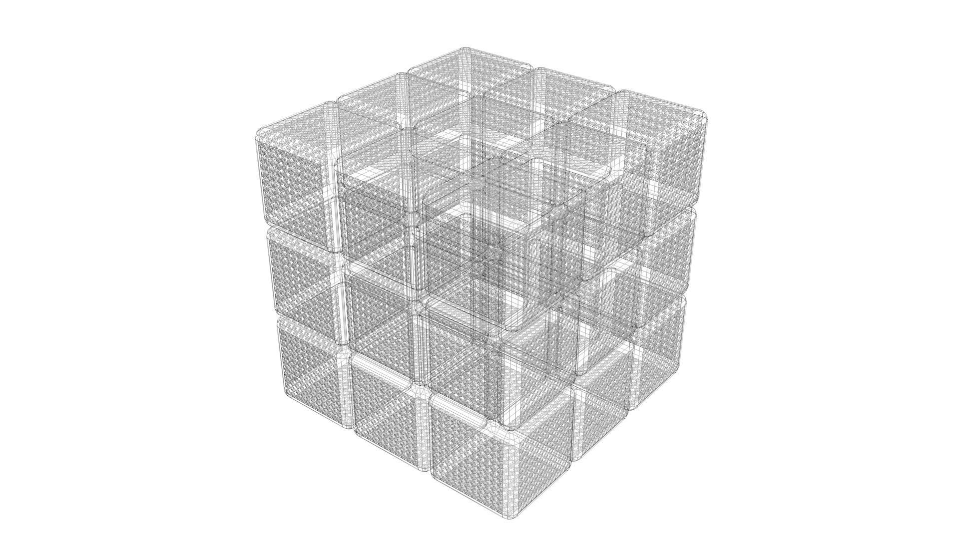 Crystal Rubiks Cube 3D model | CGTrader