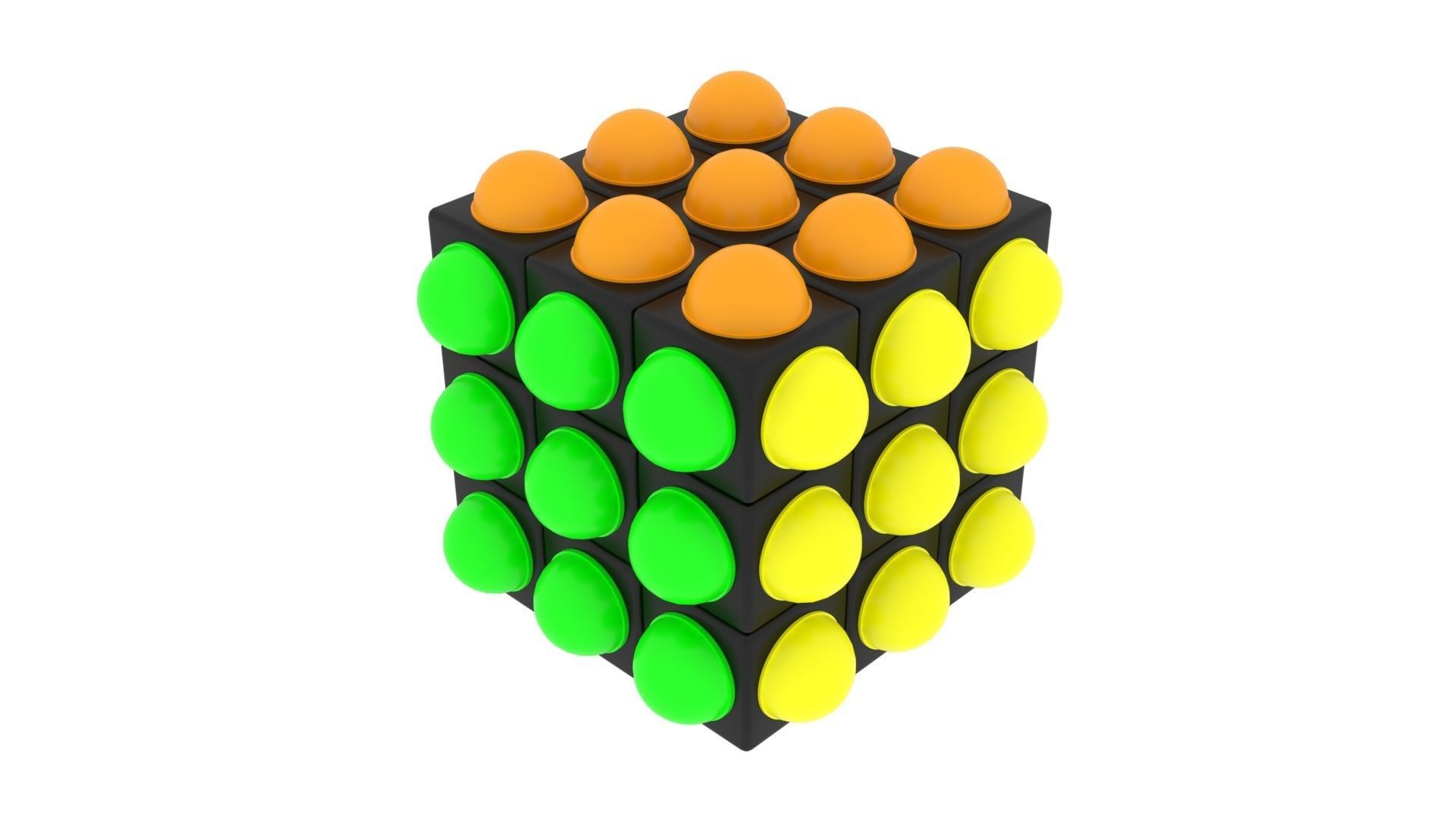 Pop It Rubiks Cube 3D model | CGTrader